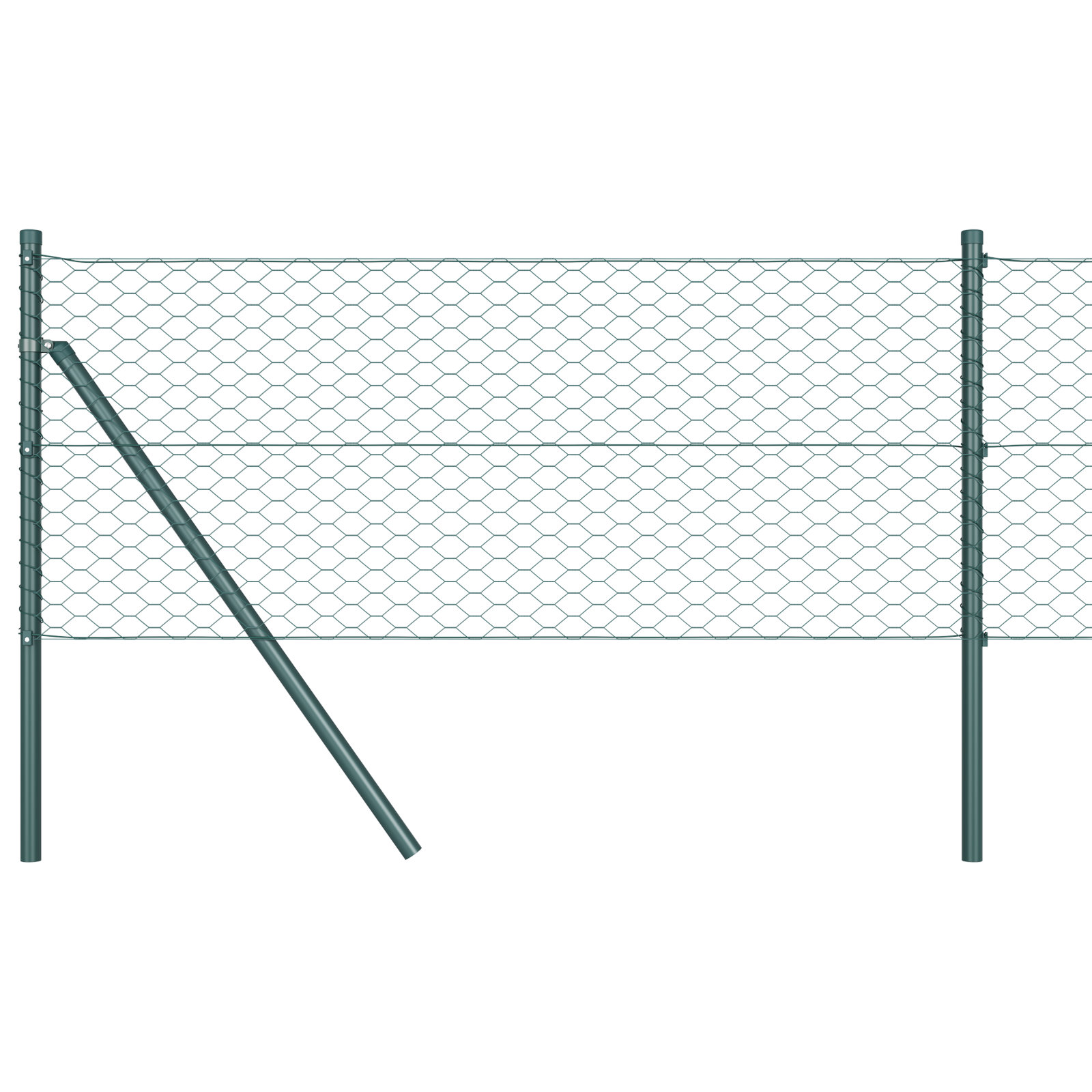 Vidaxl Hexagon Fence Galvanised Steel | Wayfair.co.uk