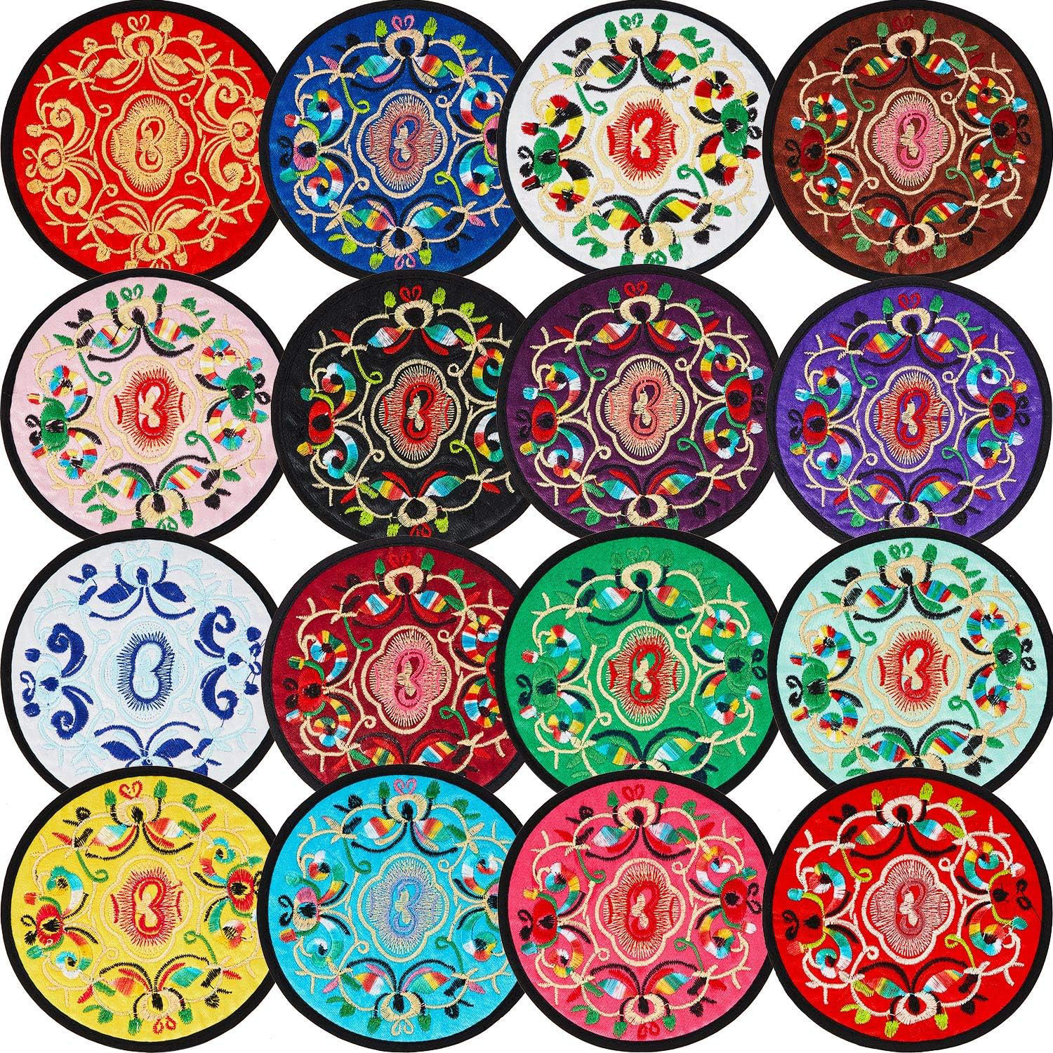 Bungalow Rose Polyester Round 16 Piece Coaster Set | Wayfair