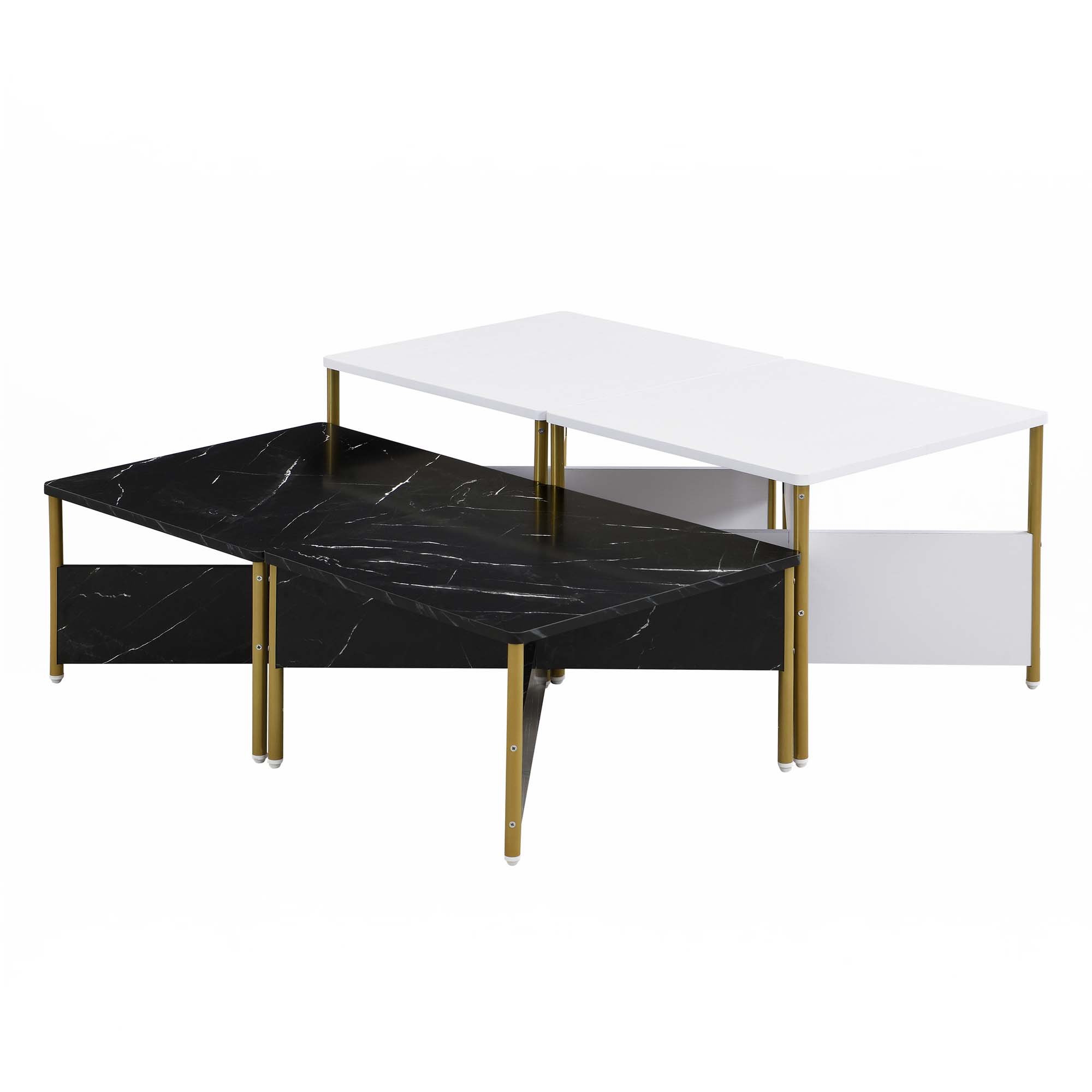 Latitude Run® Modern Nesting Coffee Tables Set Of 4, Free Adjustable ...