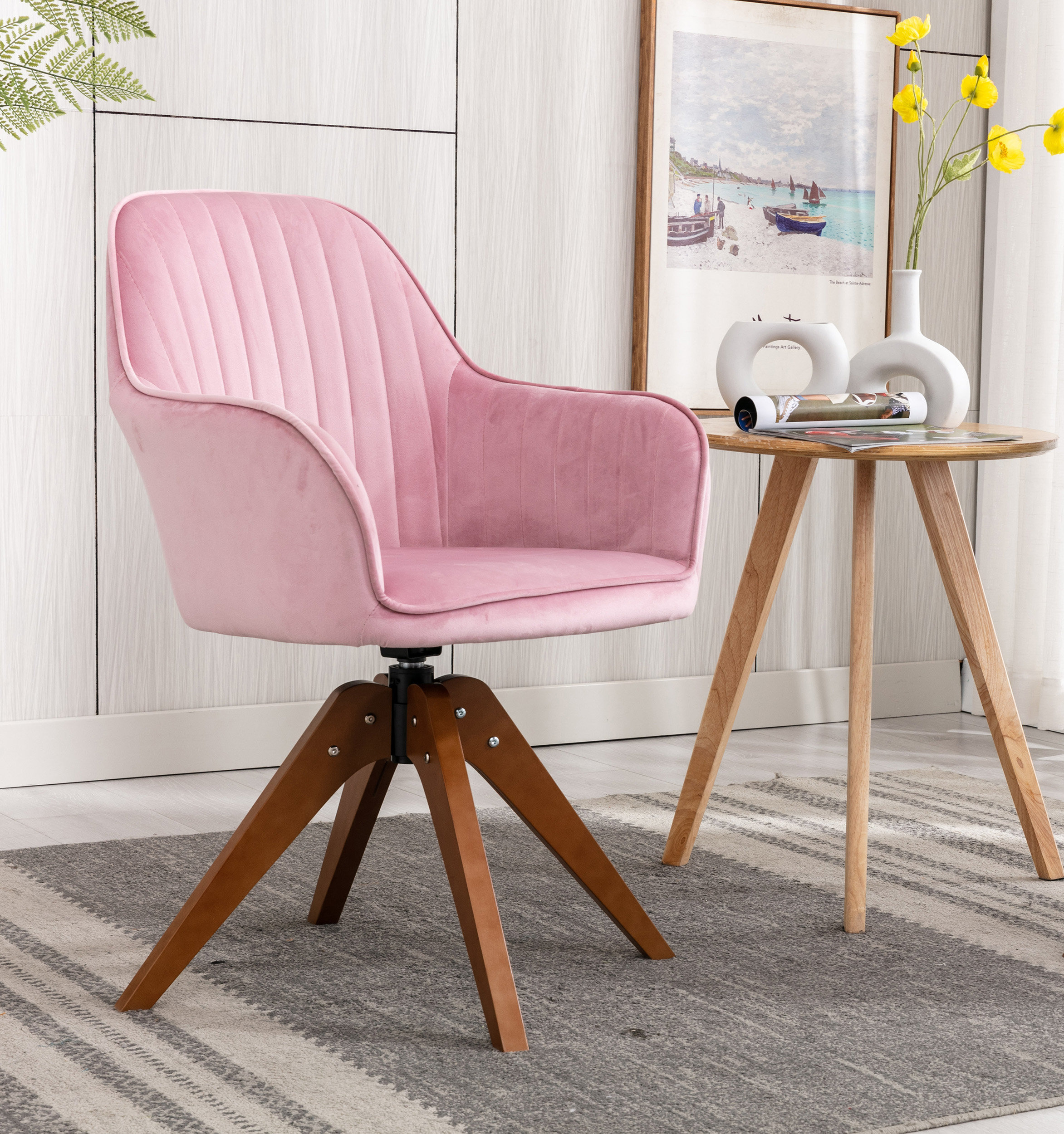 Blue Elephant Upholstered Swivel Dining Chair & Reviews | Wayfair.co.uk