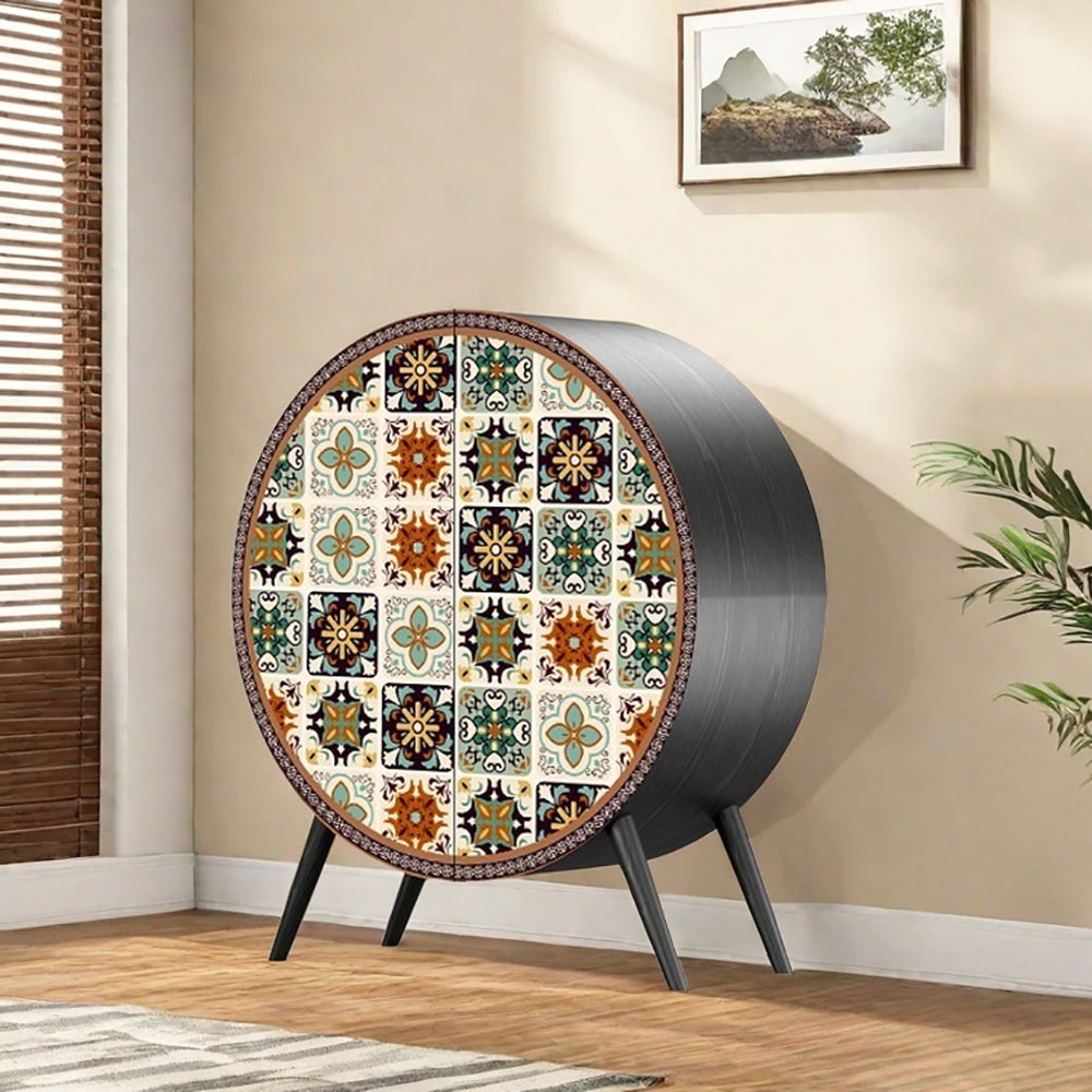 Liu's ink furniture 43.3in Round Sideboard | Wayfair
