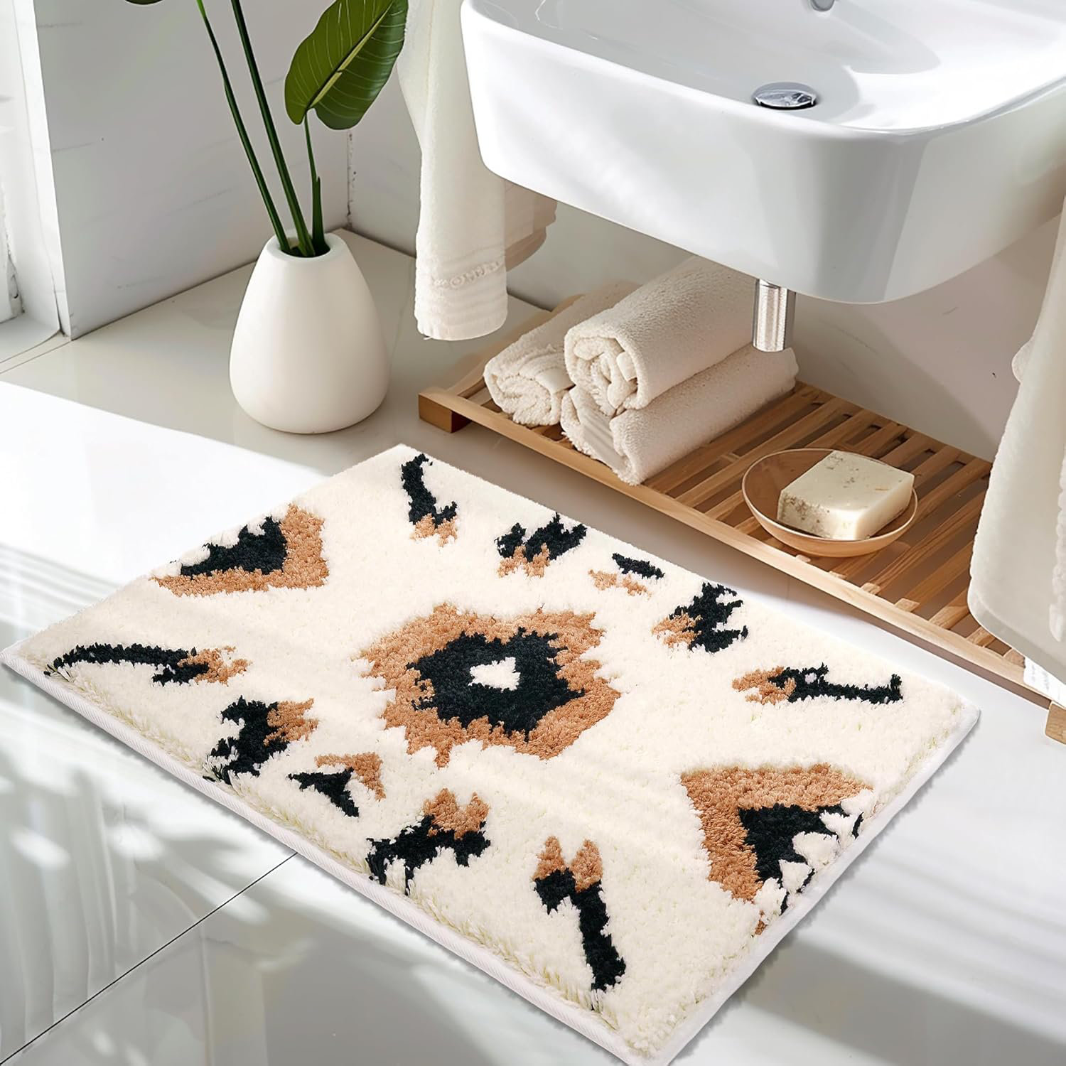 Dakota Fields Small Bathroom Rugs Non Slip Washable Western Aztec Bath ...