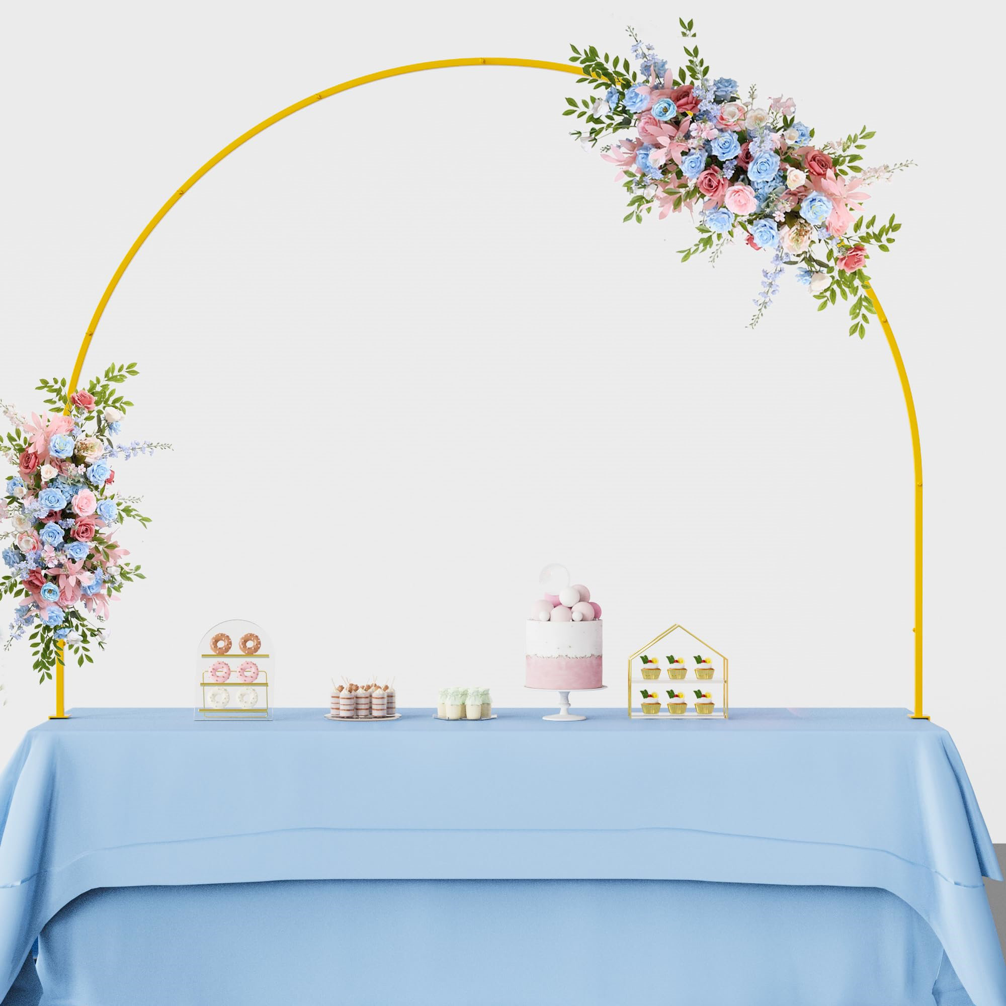 IFBECT Adjustable Gold Metal Table Arch Stand with Clamps | Wayfair
