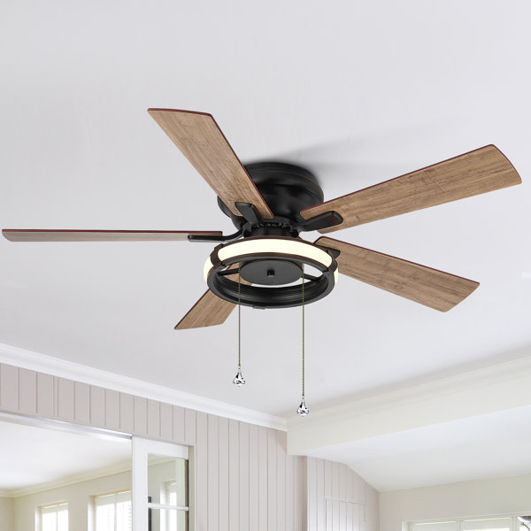 Ebern Designs 52" Mesita 5 - Blade LED Chandelier Ceiling Fan with Pull ...