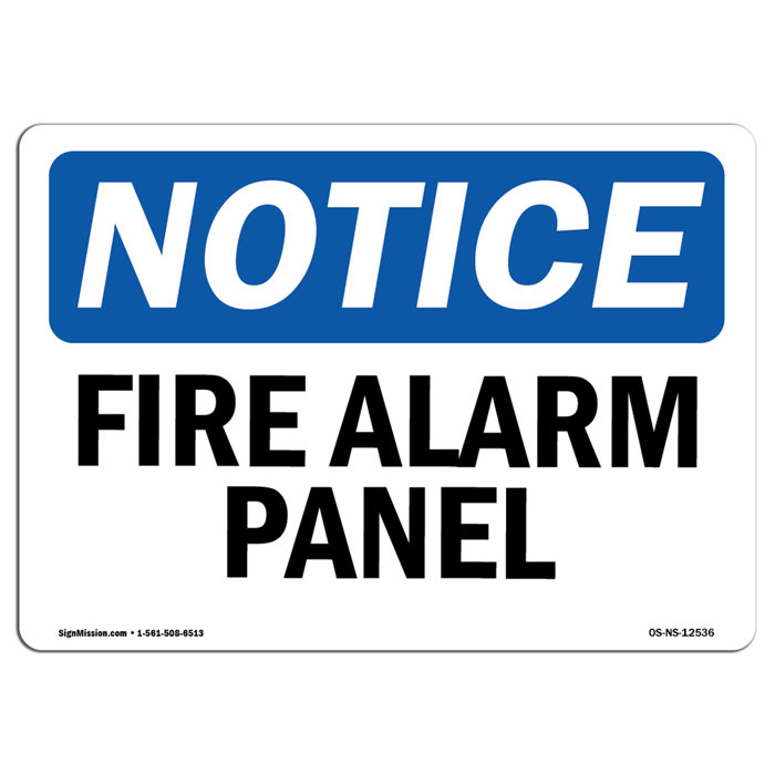 SignMission Notice - Fire Alarm Panel Sign | Wayfair