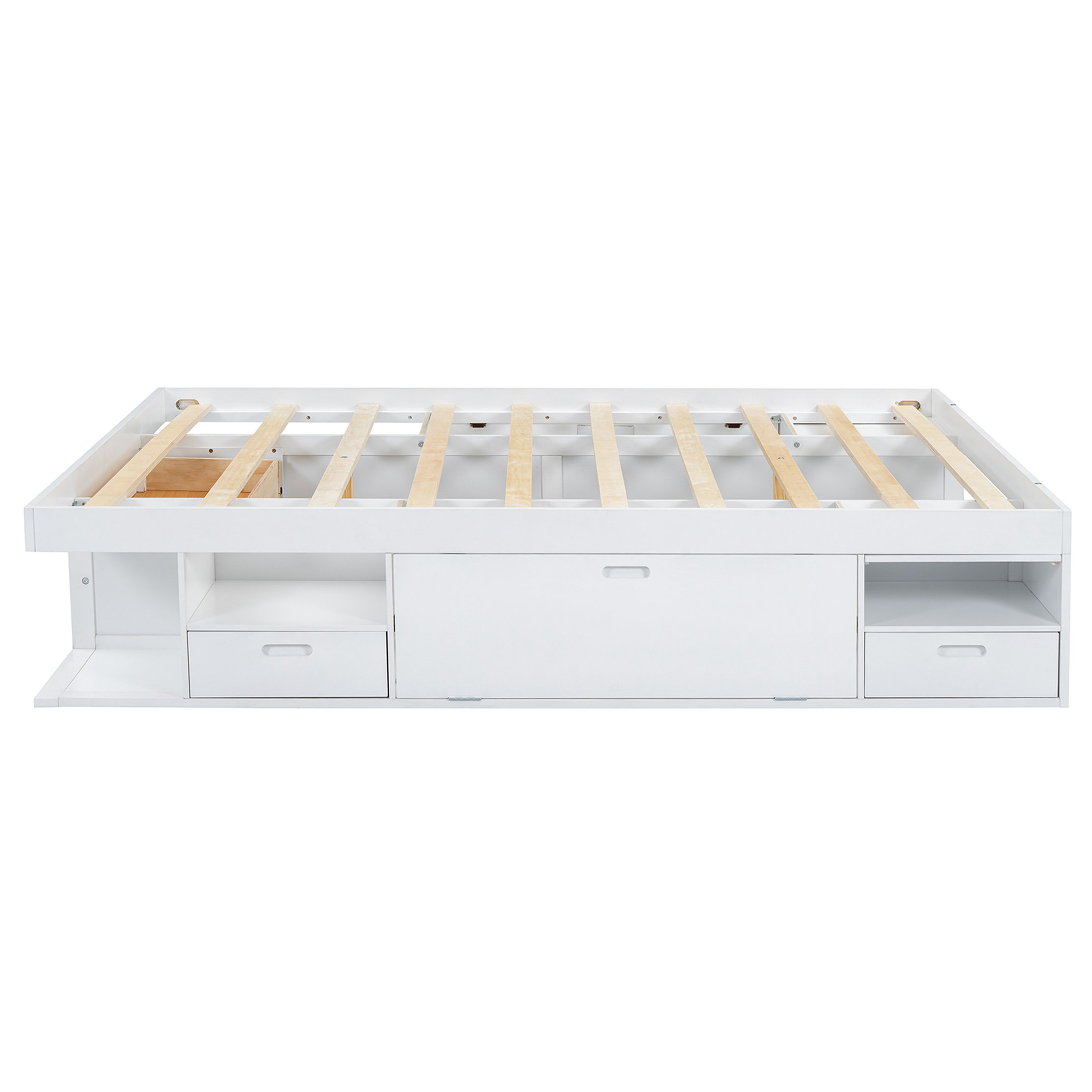 Latitude Run® Storage Platform Bed With Multiple Compartments - Wayfair ...
