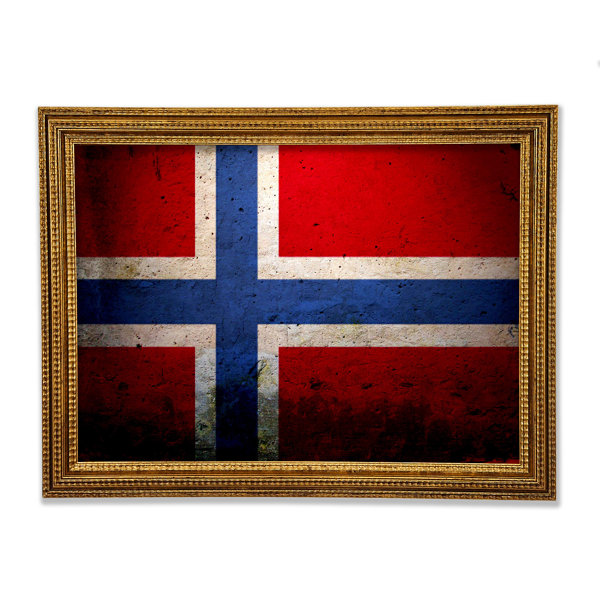 Williston Forge Norway Flag - Single Picture Frame Print | Wayfair.co.uk