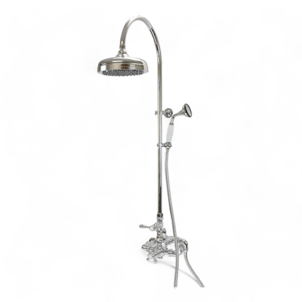 Strom Living Exposed Thermostatic Shower System 48" Wall Mounted with 1 ...