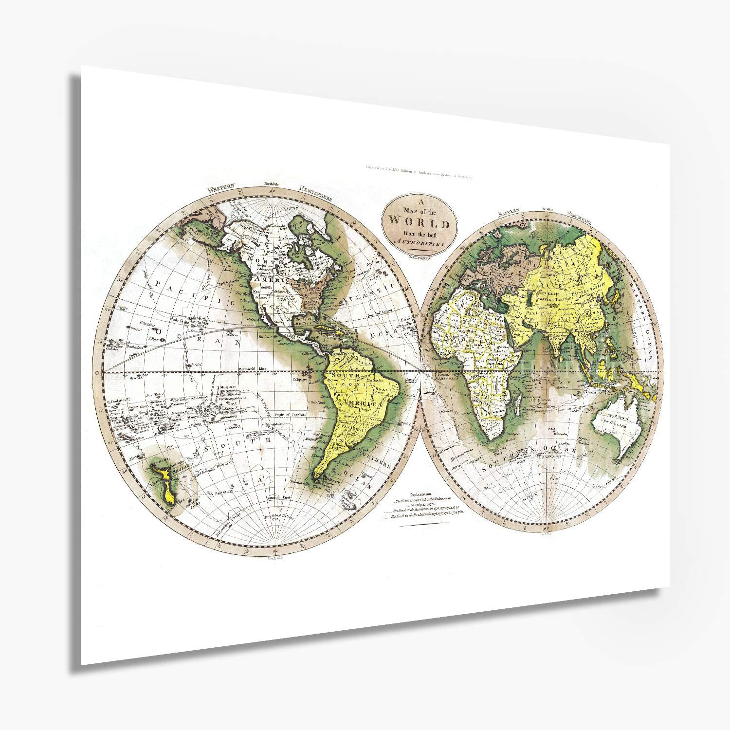 Breakwater Bay 1795 World Map Poster Wall Art on Paper - Wayfair Canada