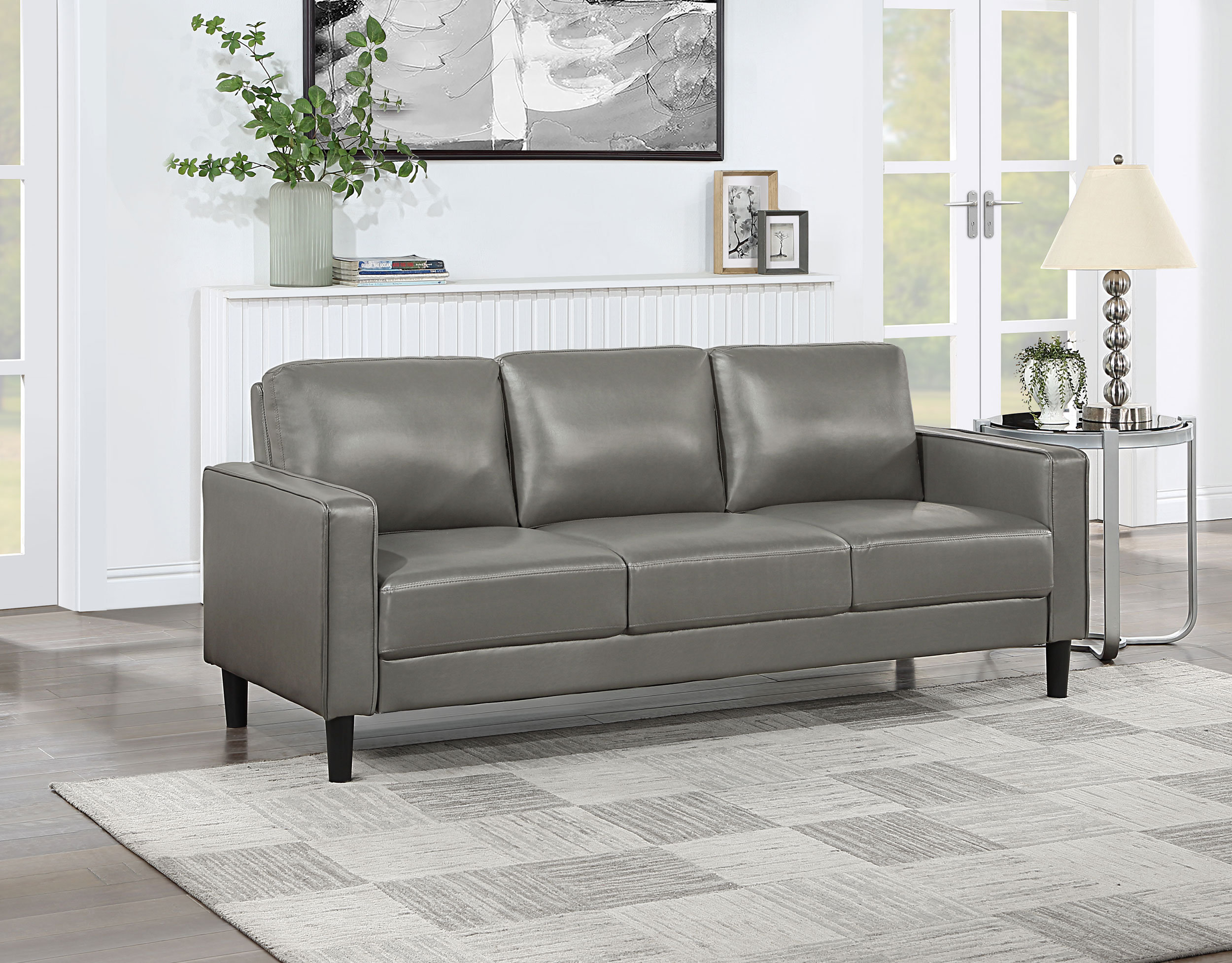 Wade Logan® Chanoch 76.5'' Faux Leather Sofa - Wayfair Canada