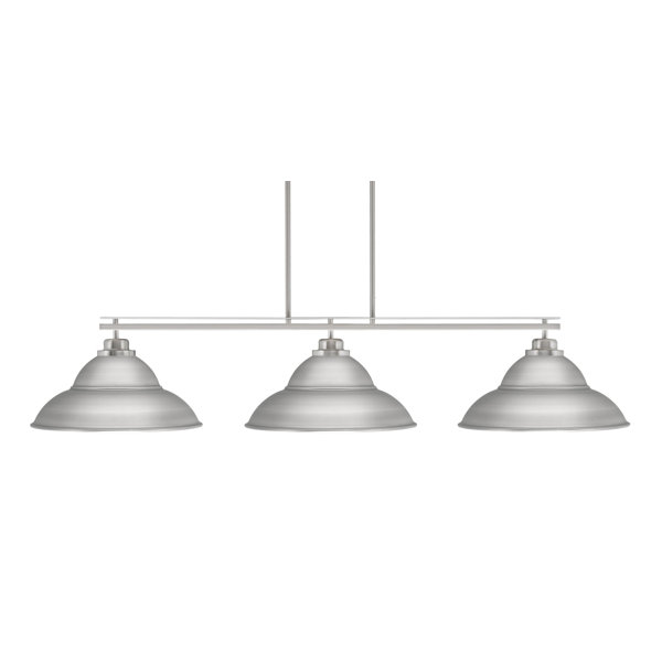 Toltec Lighting Odyssey 3 Light Bar Round Fitter Shown In Brushed ...