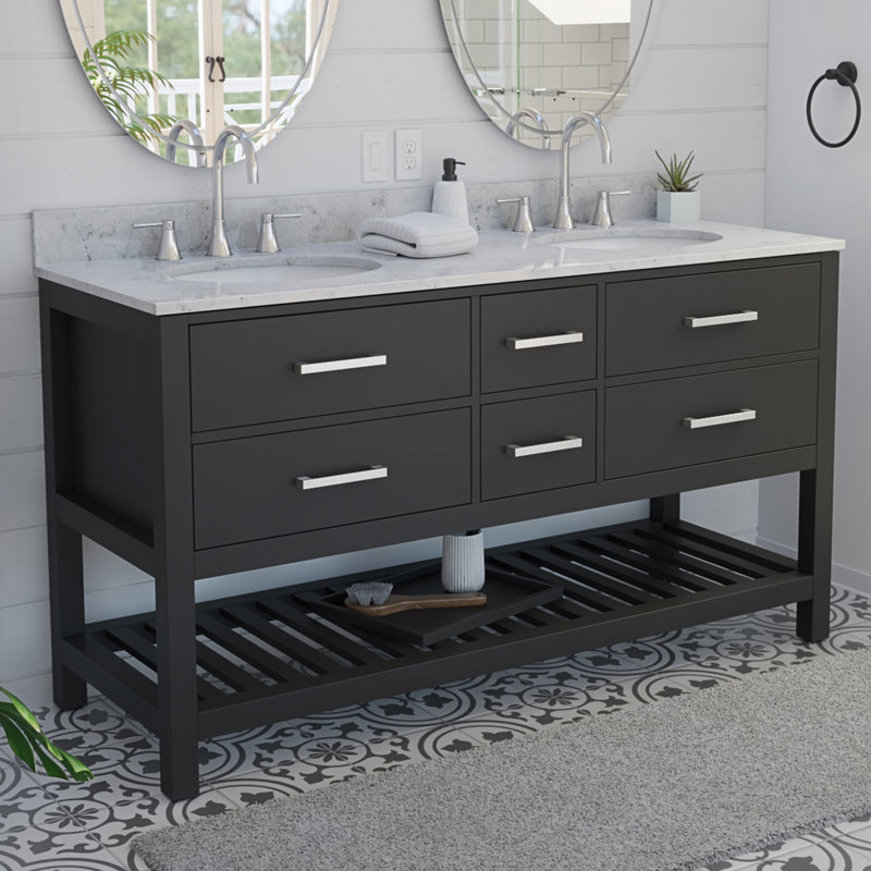 DreamLine 60" Double Bathroom Vanity Set | Wayfair