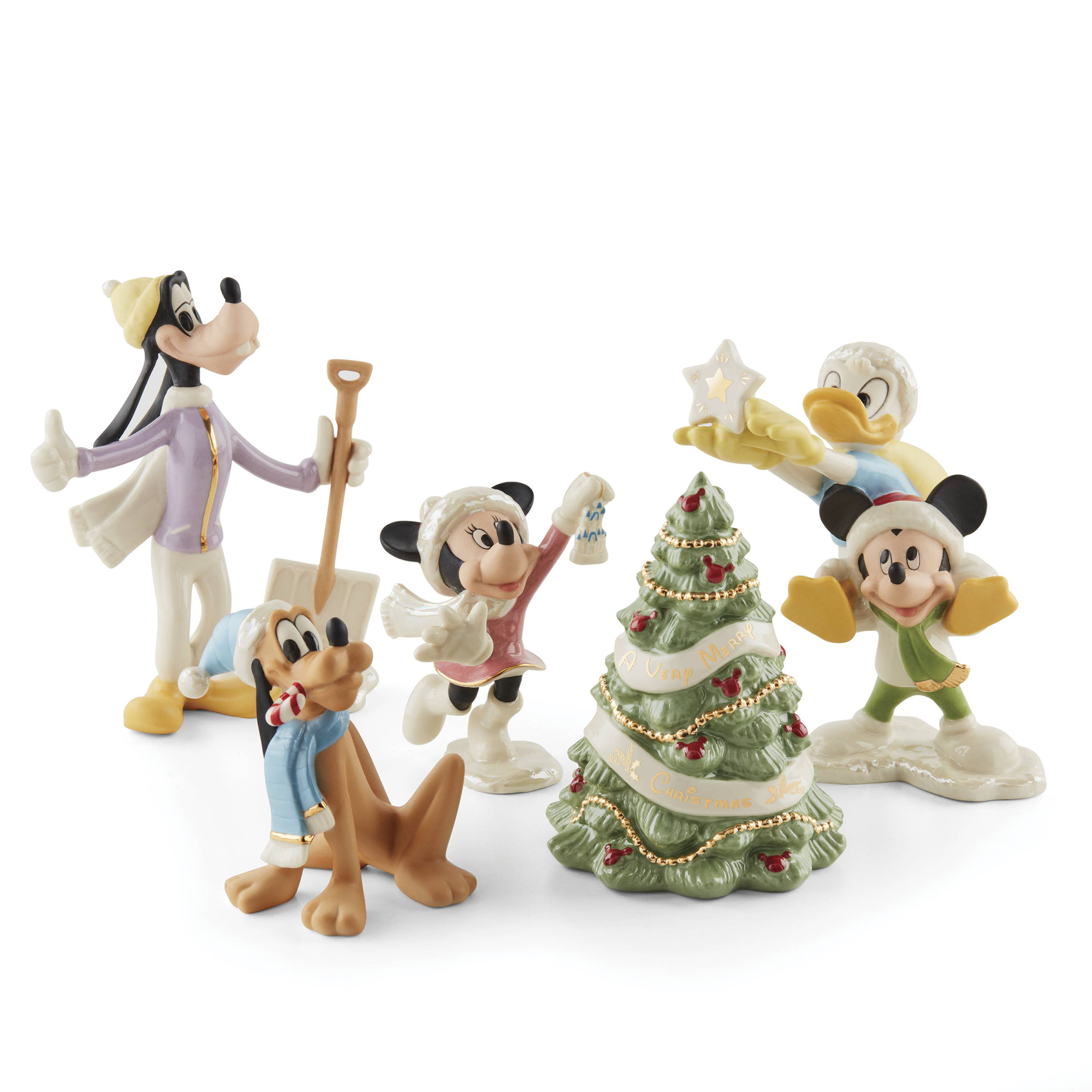 Lenox Disney Winter Fun 5-Piece Figurine Set | Wayfair