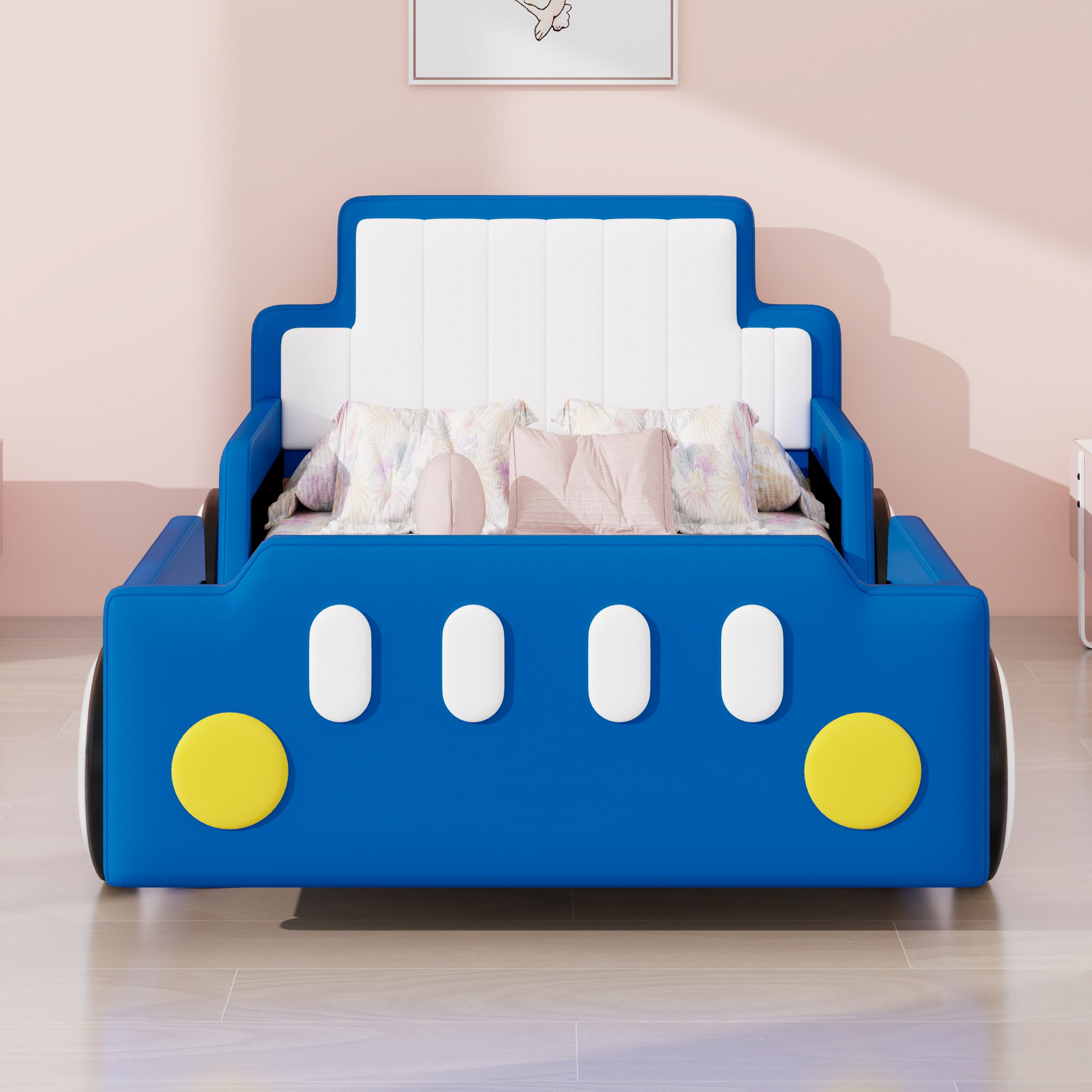 Ivy Bronx Race Car-Shaped Platform Bed With Decorative Wheels - Wayfair ...