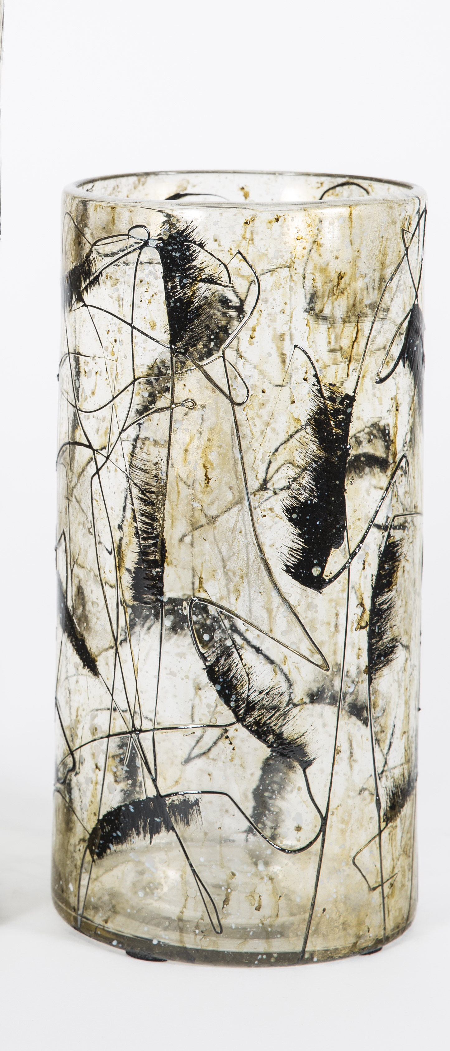 Prima Design Source Gold/Black/Clear Glass Table Vase | Wayfair