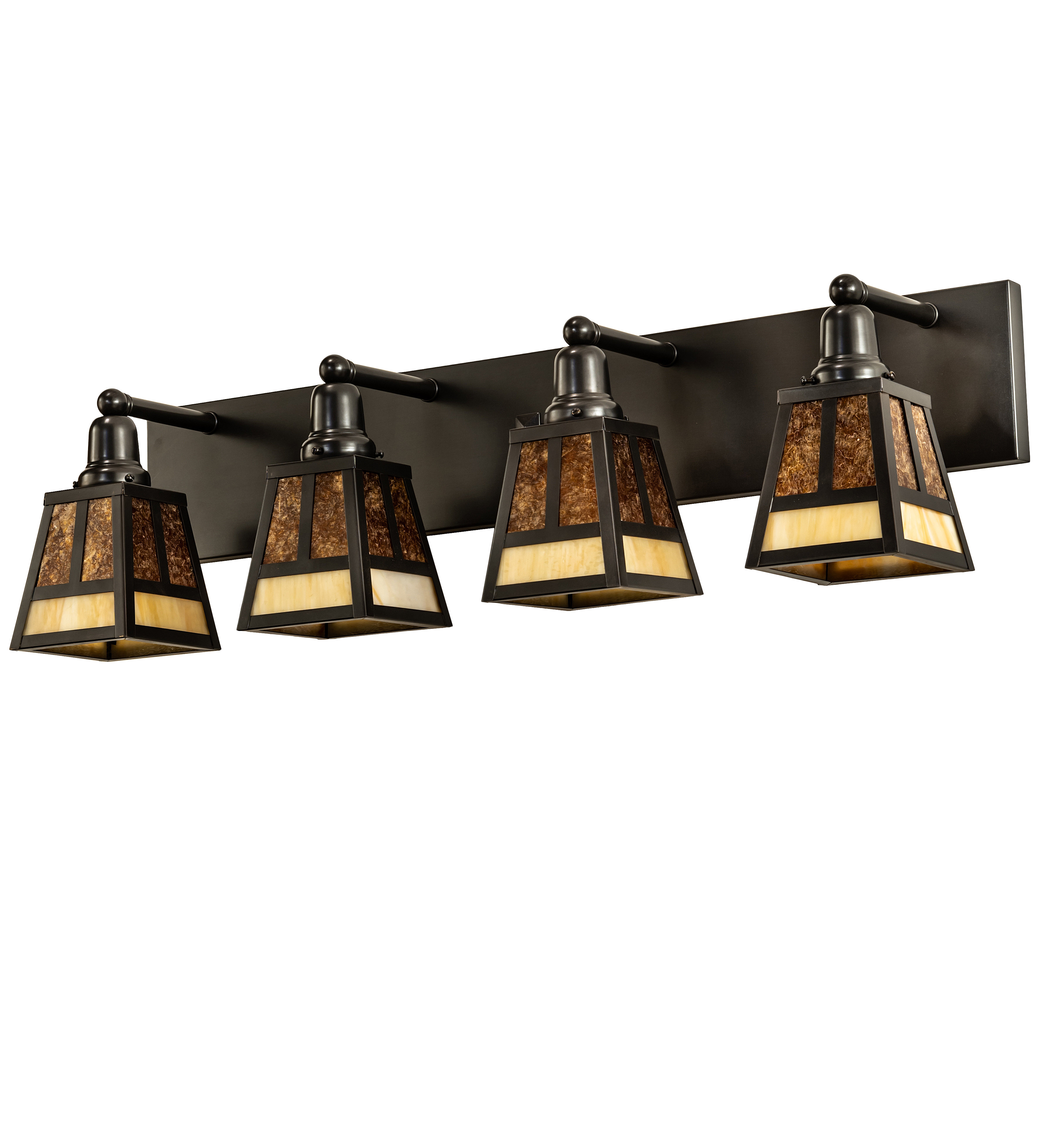 Meyda Lighting Mission 4-Light Craftsman Brown Vanity Light | Wayfair
