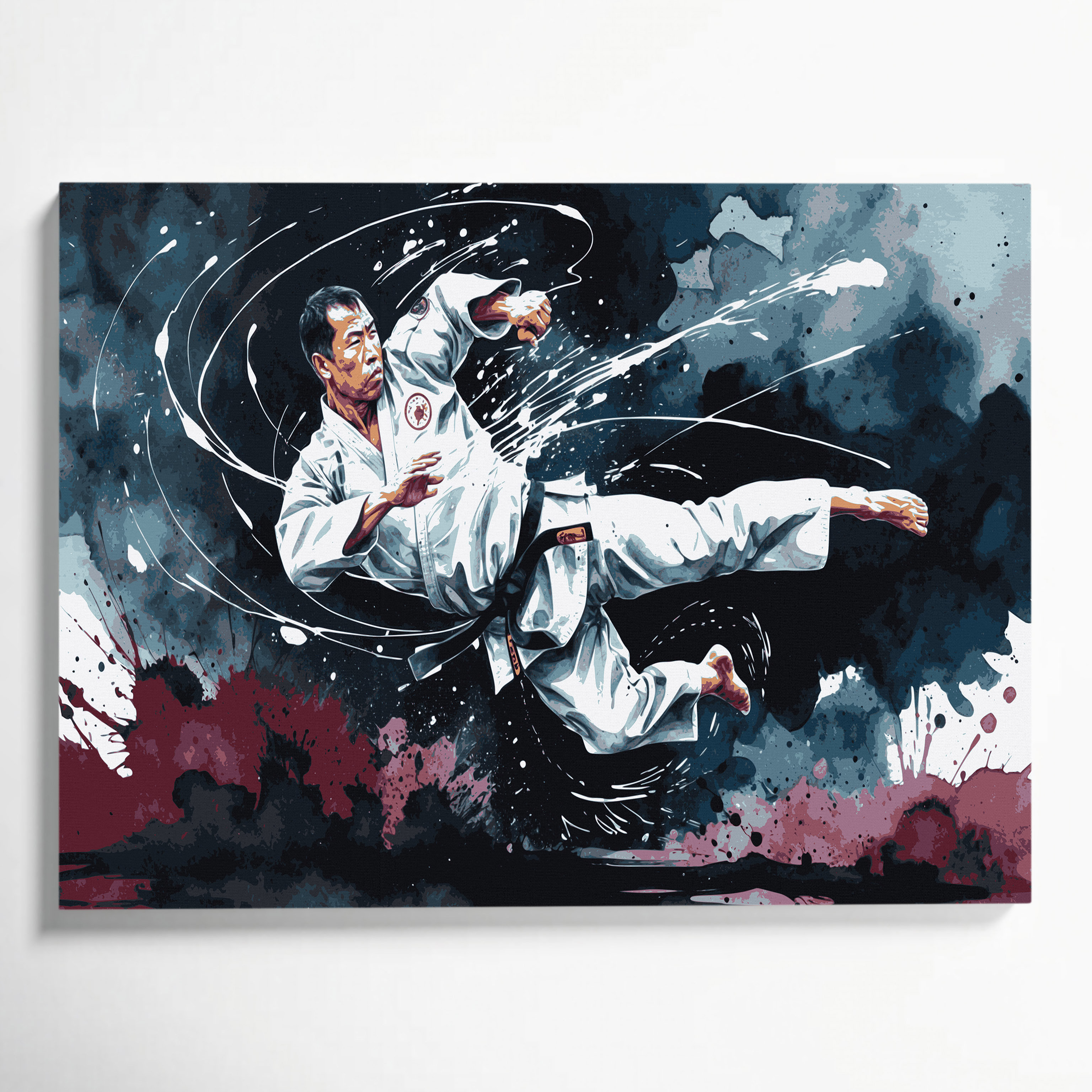 Ivy Bronx Sports Karate Grey Canvas Wall Art - Wayfair Canada