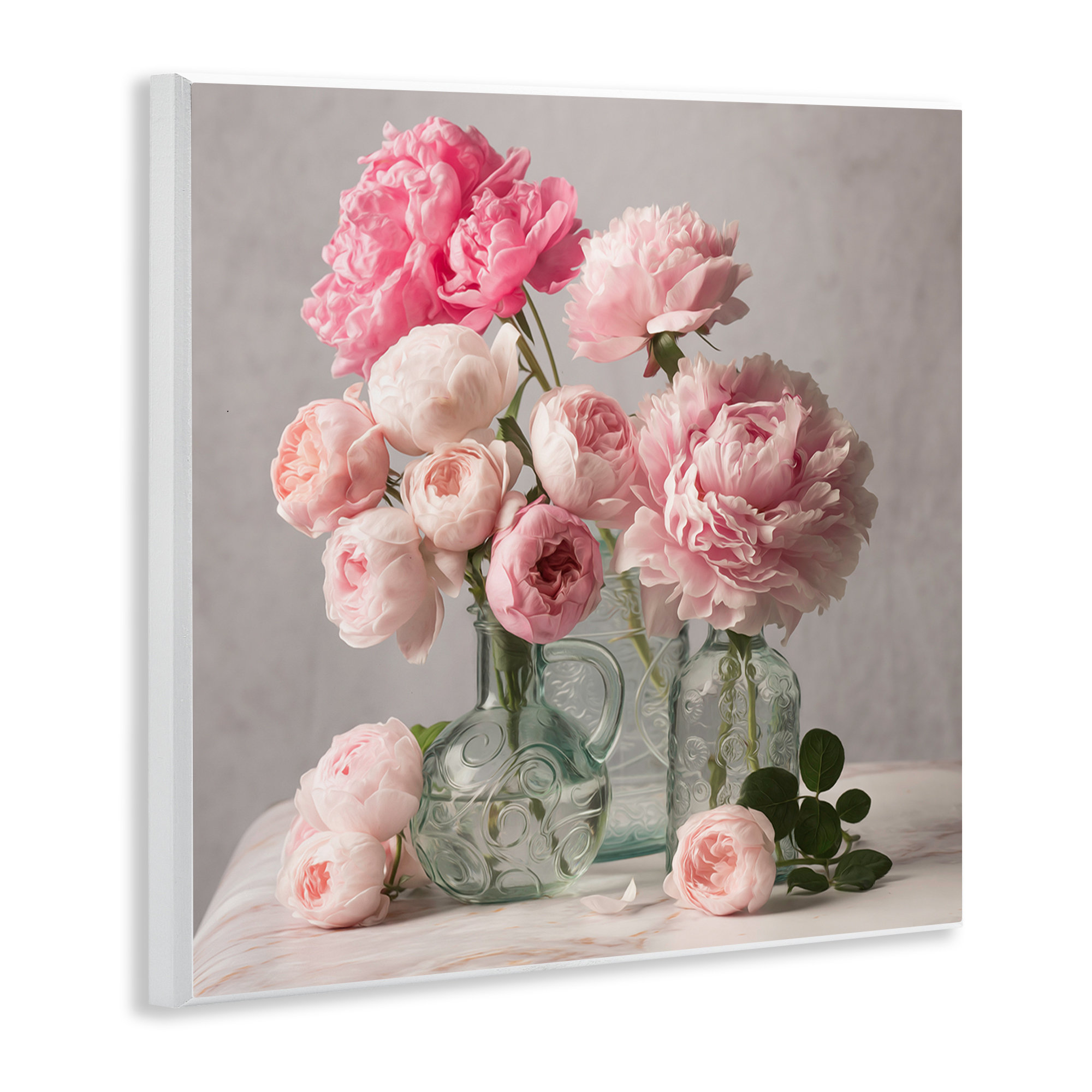 Dakota Fields Rose & Peony Duet Wall Plaque Art by Leah McLean | Wayfair