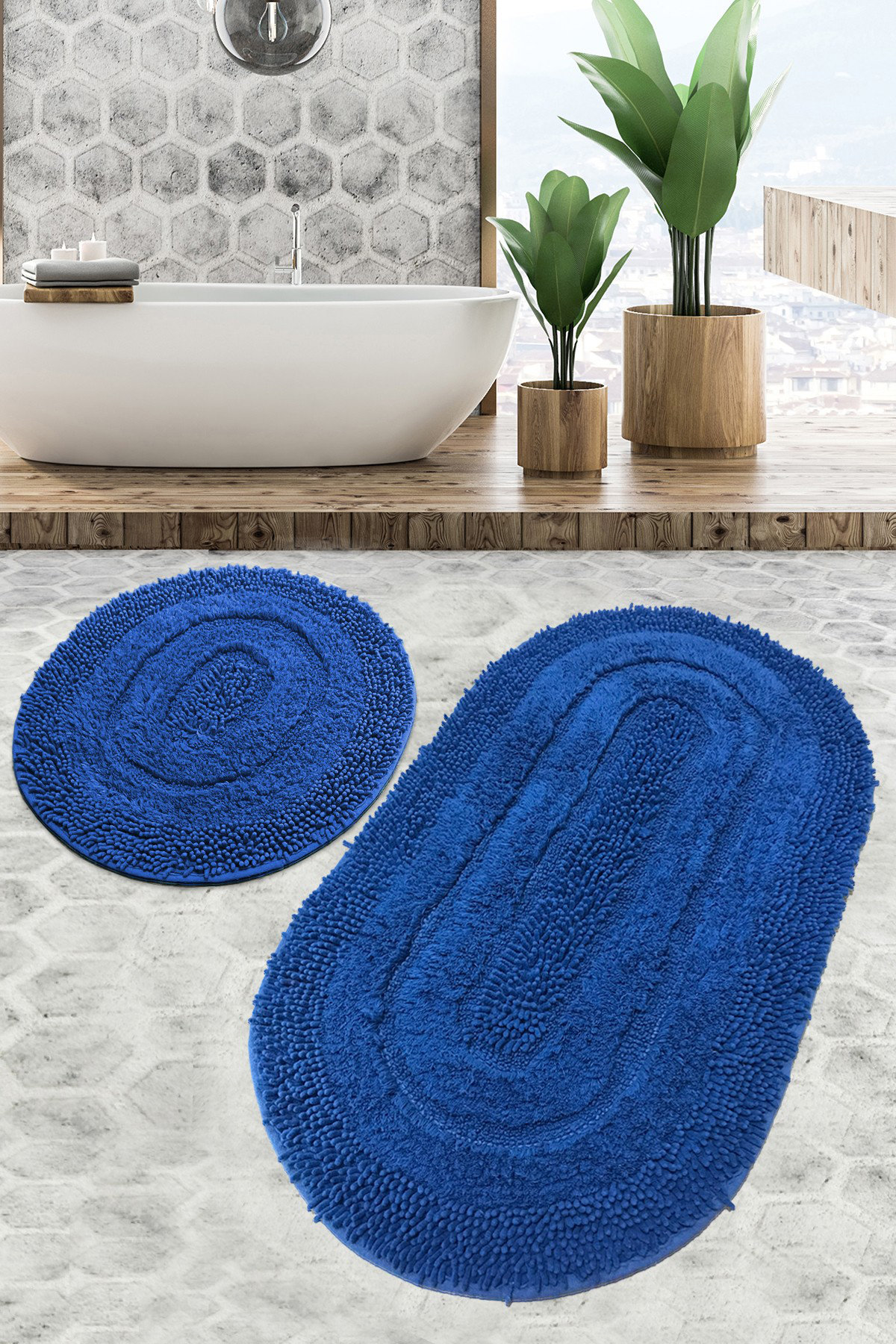 East Urban Home Guste Solid Color 2 Piece Bath Rug Set | Wayfair