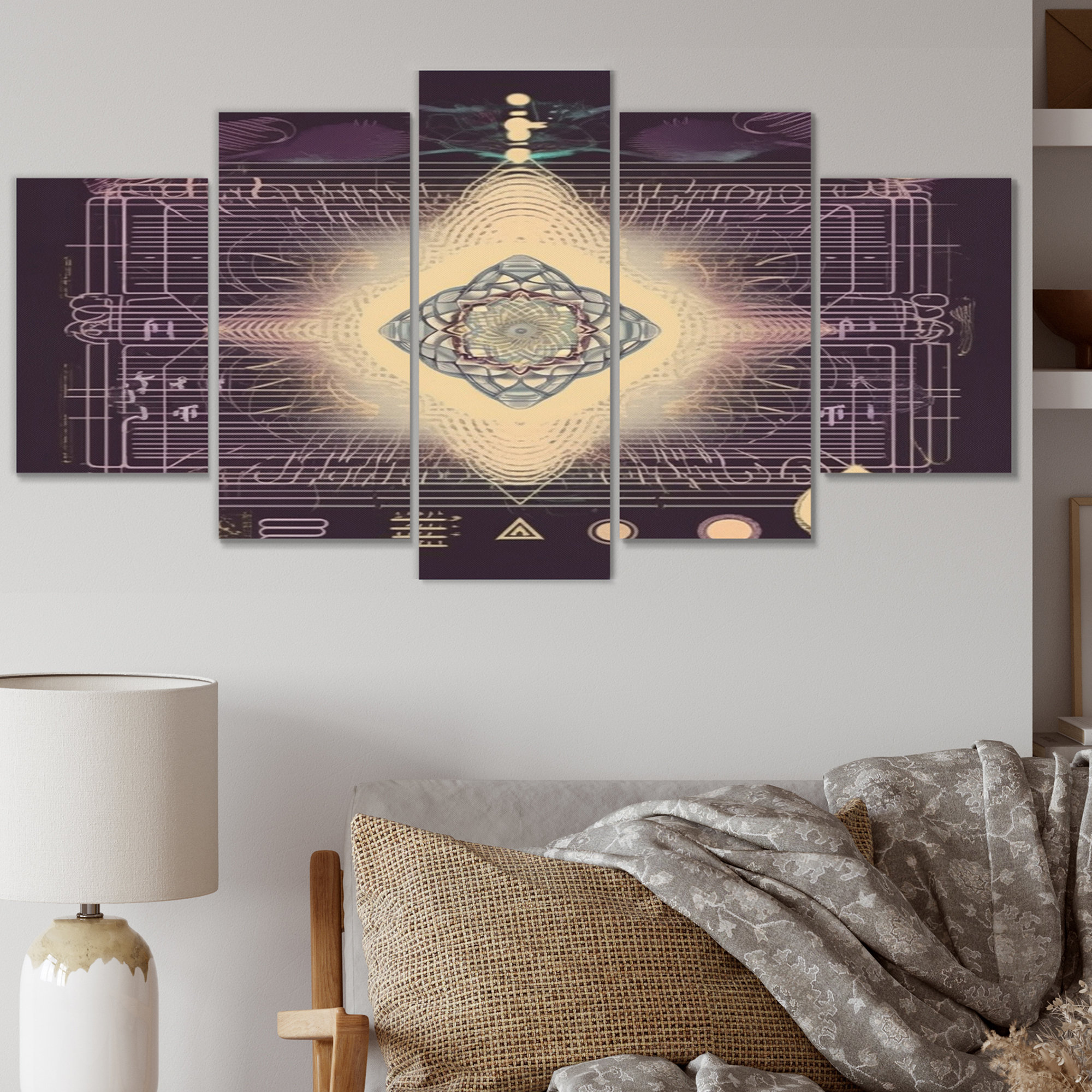 Design Art Spirit Invocation Vintage Mandala - Christianism Wall Art ...