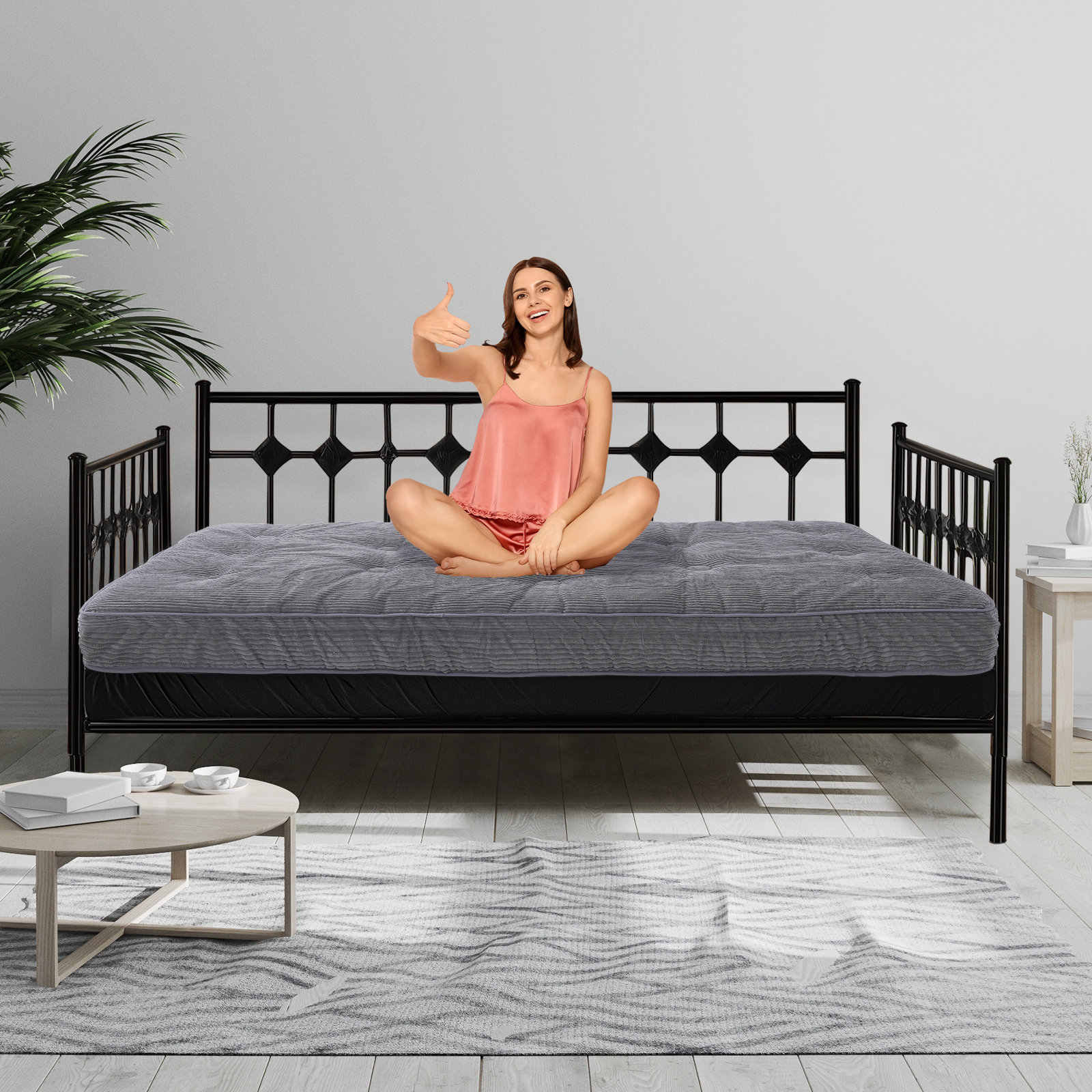 Alwyn Home Daybed Folding Futon Mattress Twin Size, Thick Futons Sofa ...