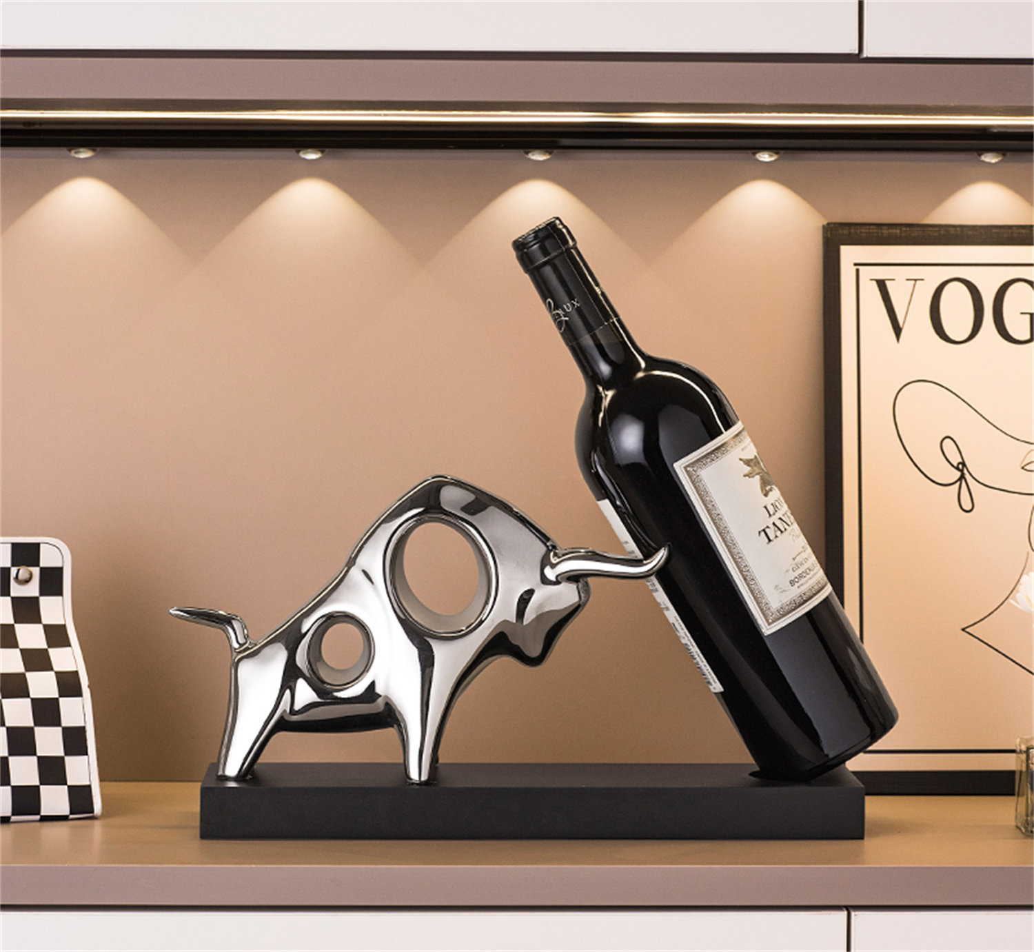 Orren Ellis Luxurious Bull-Themed Wine Rack | Wayfair
