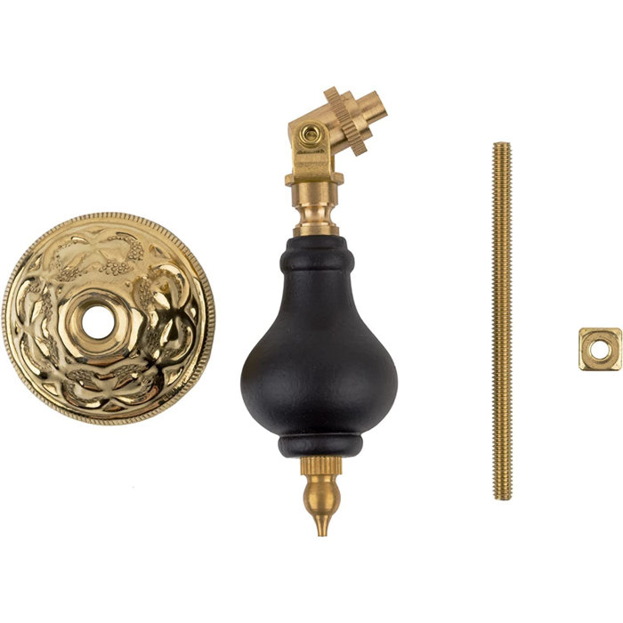 UNIQANTIQ HARDWARE SUPPLY Victorian Era Ebony and Brass Drop Pull | Wayfair