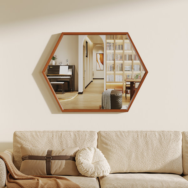 Hexagon Wall Mirrors You'll Love | Wayfair