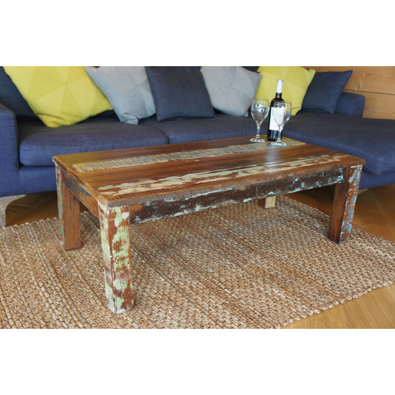 World Menagerie Sanjay Old Painted Teak Coffee Table | Wayfair.co.uk