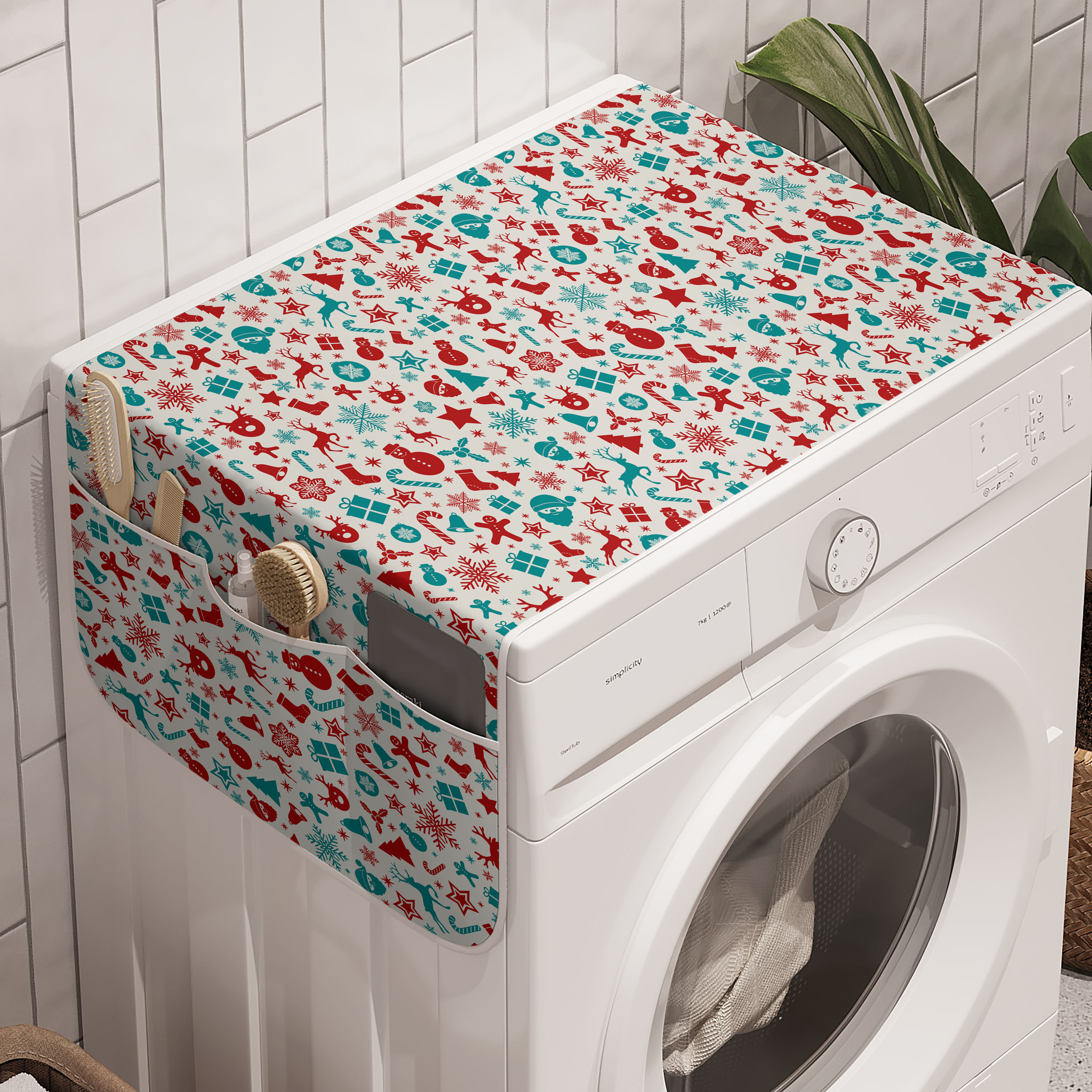 East Urban Home Christmas Washing Machine Organizer Pack of 2 47" x 18. ...