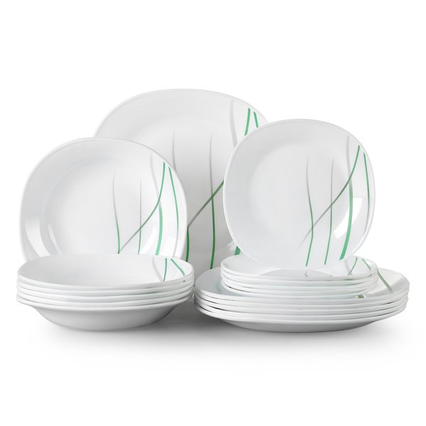 Blue Elephant Avivc Glass Dinnerware - Set of 18 | Wayfair.co.uk