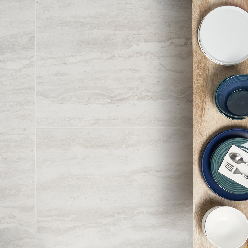 Bond Tile Core Travertine 24" x 48" Porcelain Stone Look Wall & Floor ...