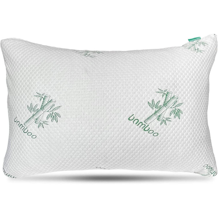 White Noise Queen Size Rayon From Bamboo Pillow, Memory Foam Pillows ...