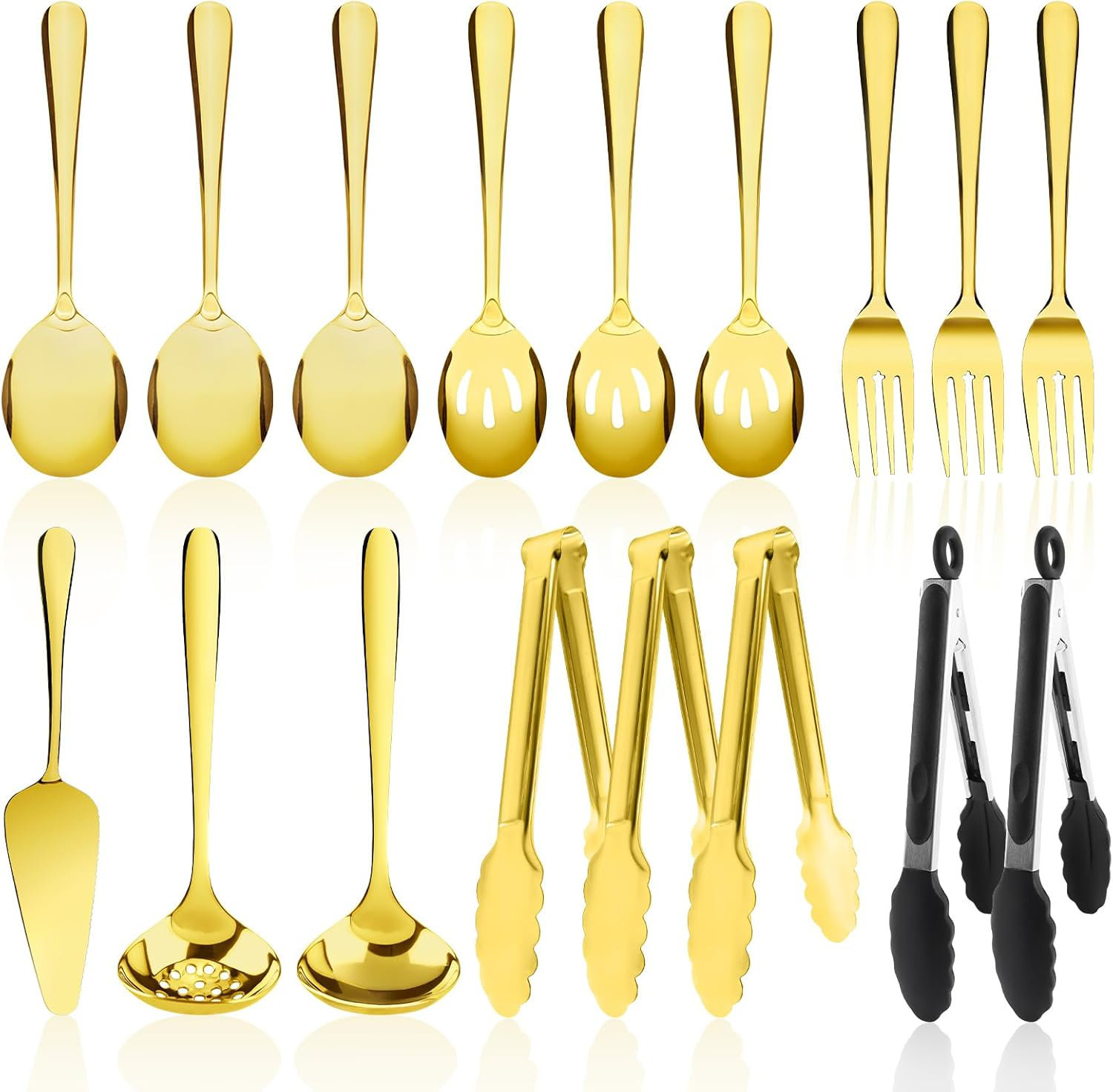 Red Barrel Studio® 17-Piece Stainless Steel Serving Utensil Set ...