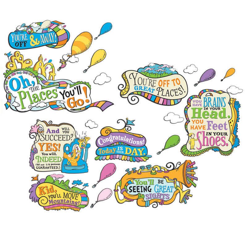Eureka Classroom Oh The Places You'll Go Bulletin Board Set | Wayfair