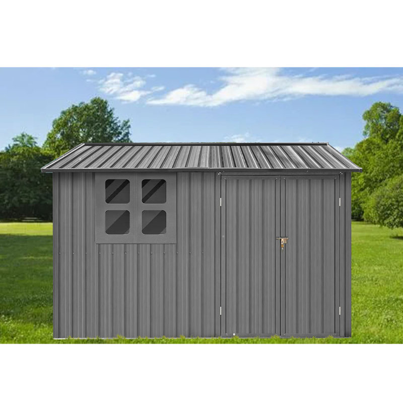 Gatzies Metal Garden Shed With Window - Outdoor Storage Facility | Wayfair