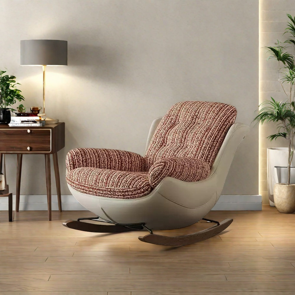 Your Favorite Celebrities Snowflake velvet and down rocking chair | Wayfair