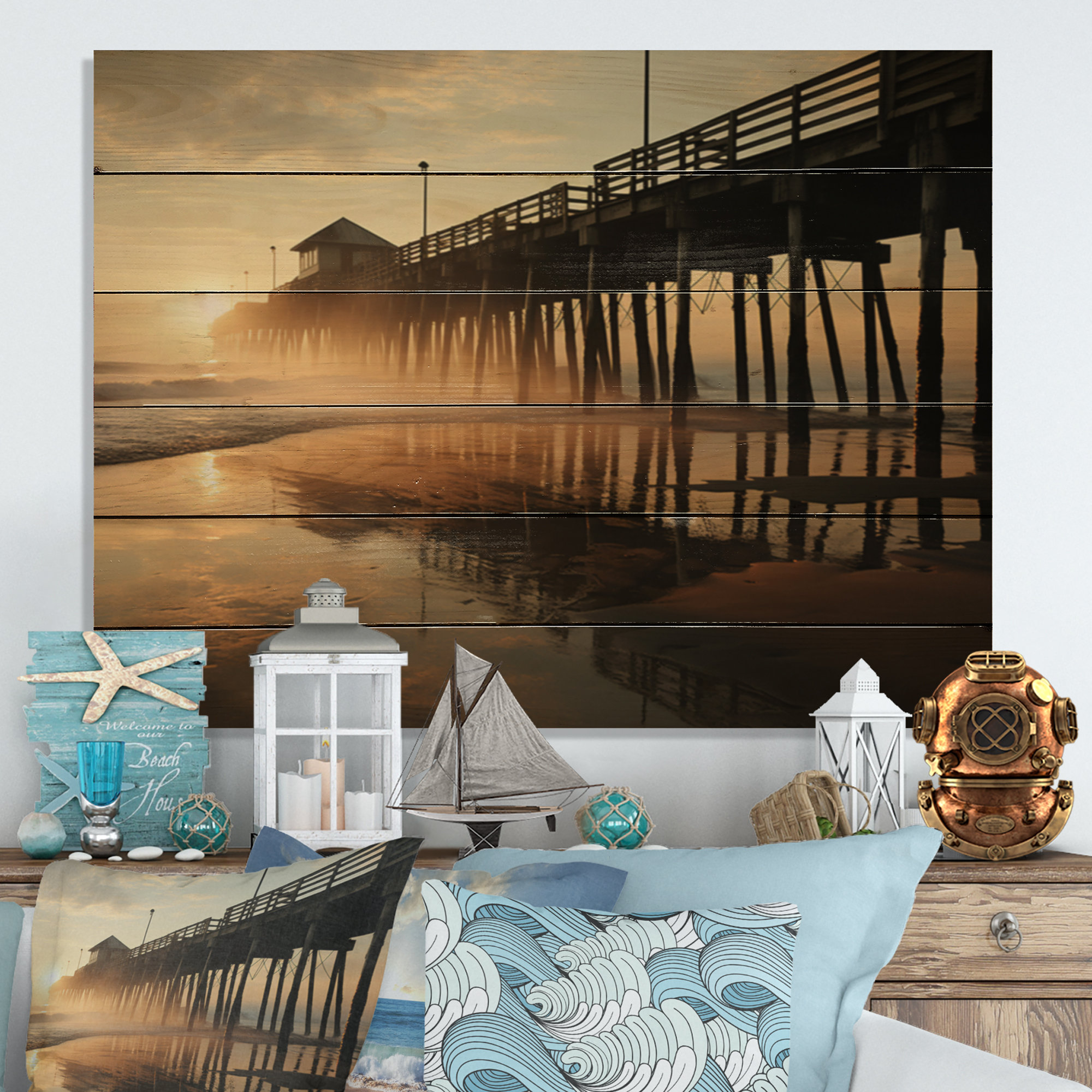 Rosecliff Heights Sidona Beach Photo Pier Reflections IX - Wayfair Canada