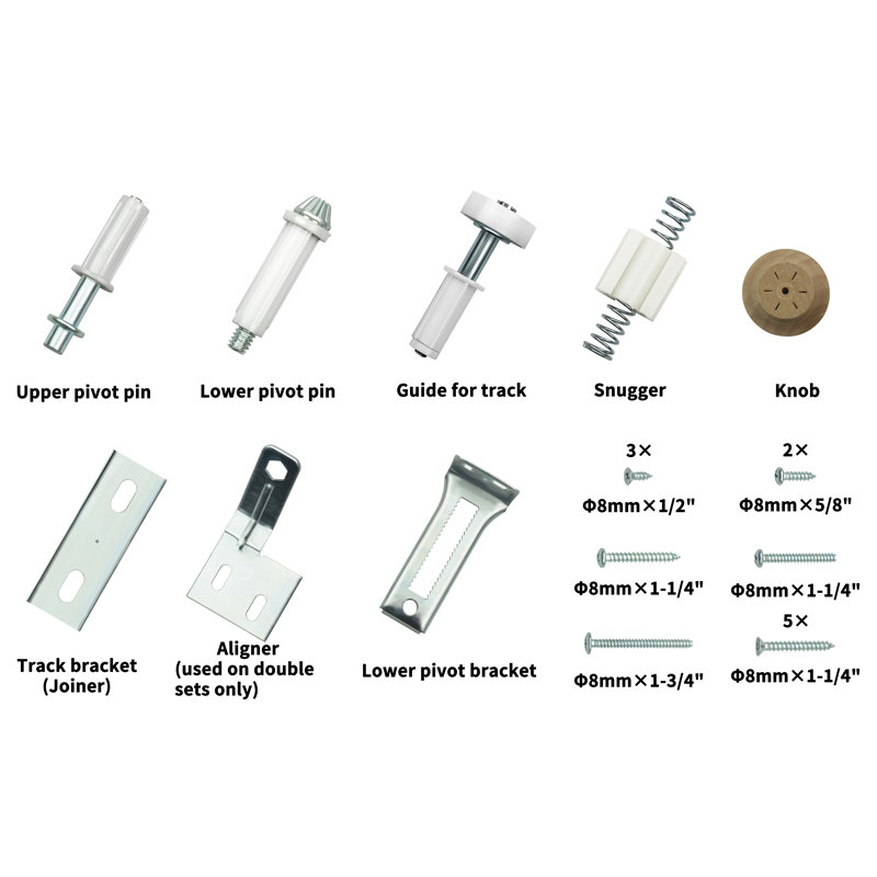 Luxdecor Bifold Door Hardware Repair Kit - 1 Pack Bi-fold Sliding ...