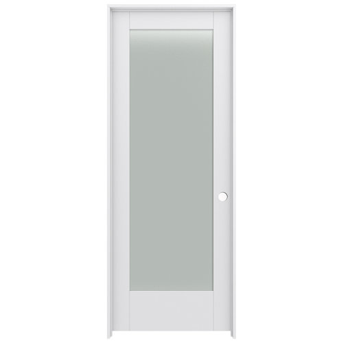JELD-WEN MODA 1-Lite Frosted Glass Primed Prehung Interior Door | Wayfair