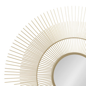 Mercer41 Round Decorative Sunburst Wall Mirror | Wayfair