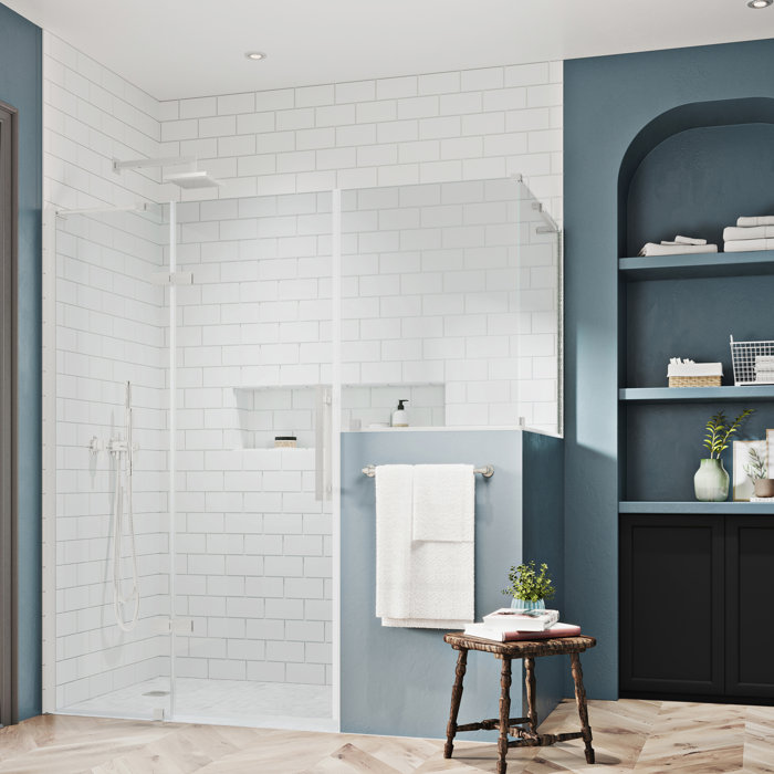 Ove Decors Endless Tampa 86" W x 72" H Buttress Corner Shower Kit, Door ...