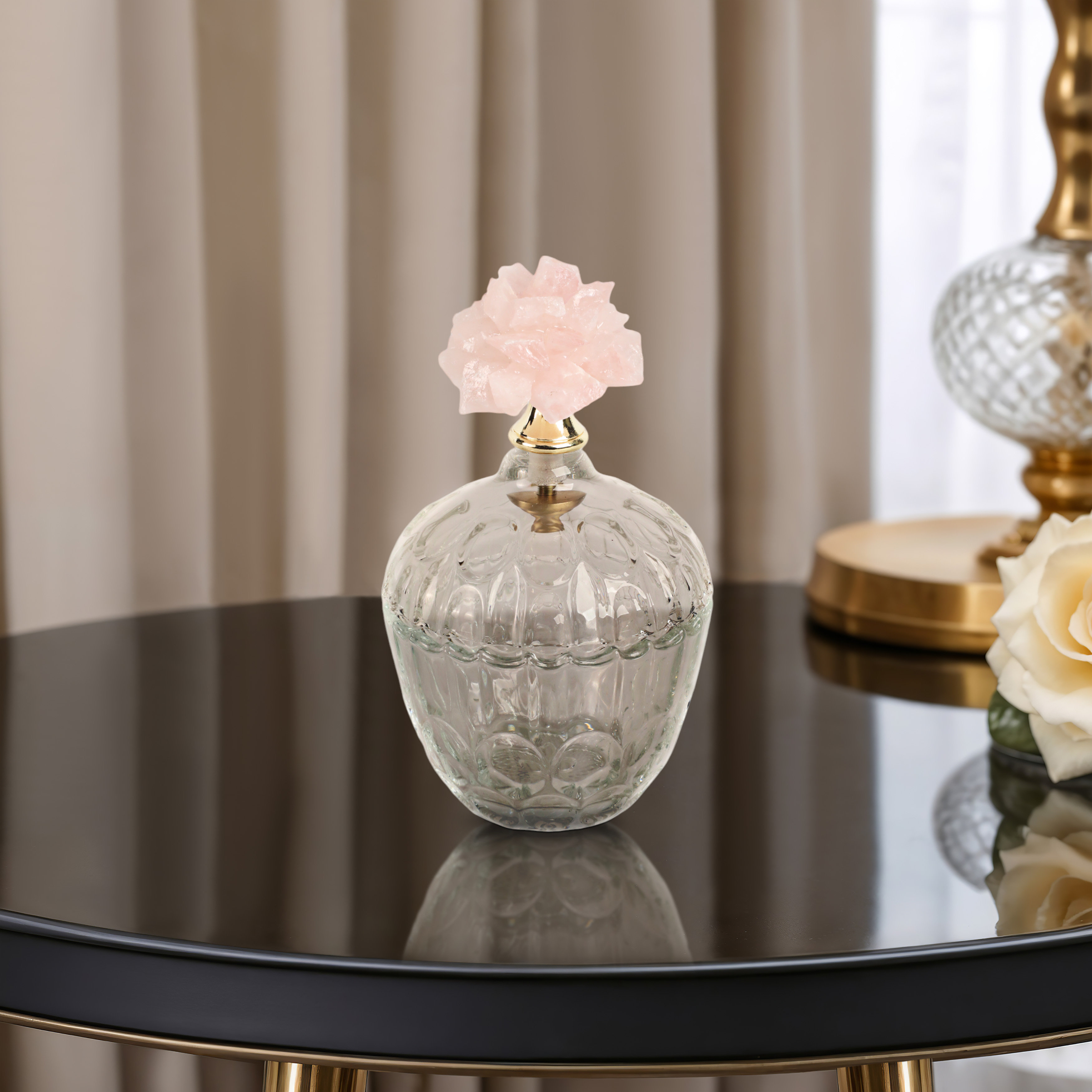 House of Hampton® Alexander Pink Stone And Glass Jar - Wayfair Canada