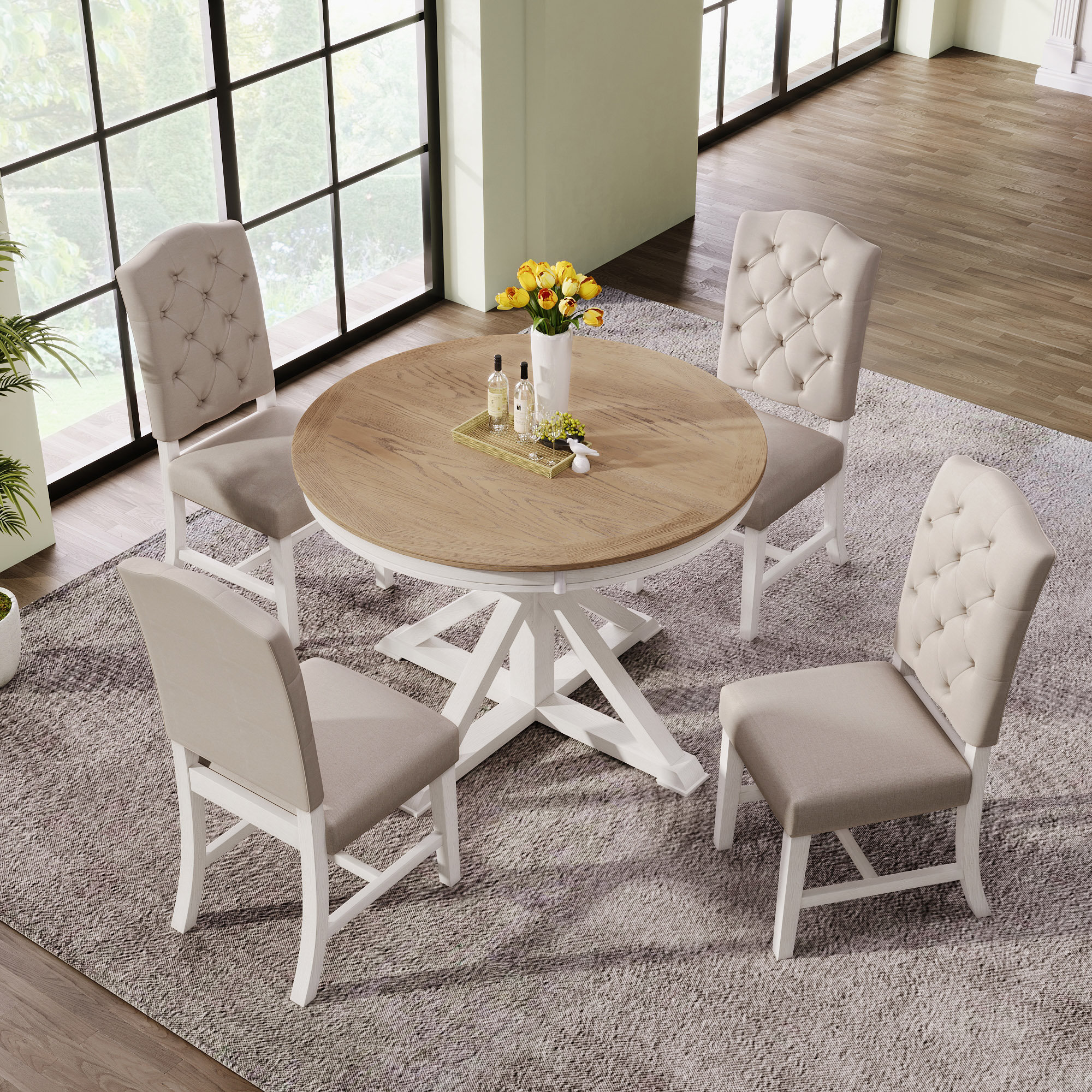 Lark Manor™ Functional Furniture Retro Style Dining Table Set With ...