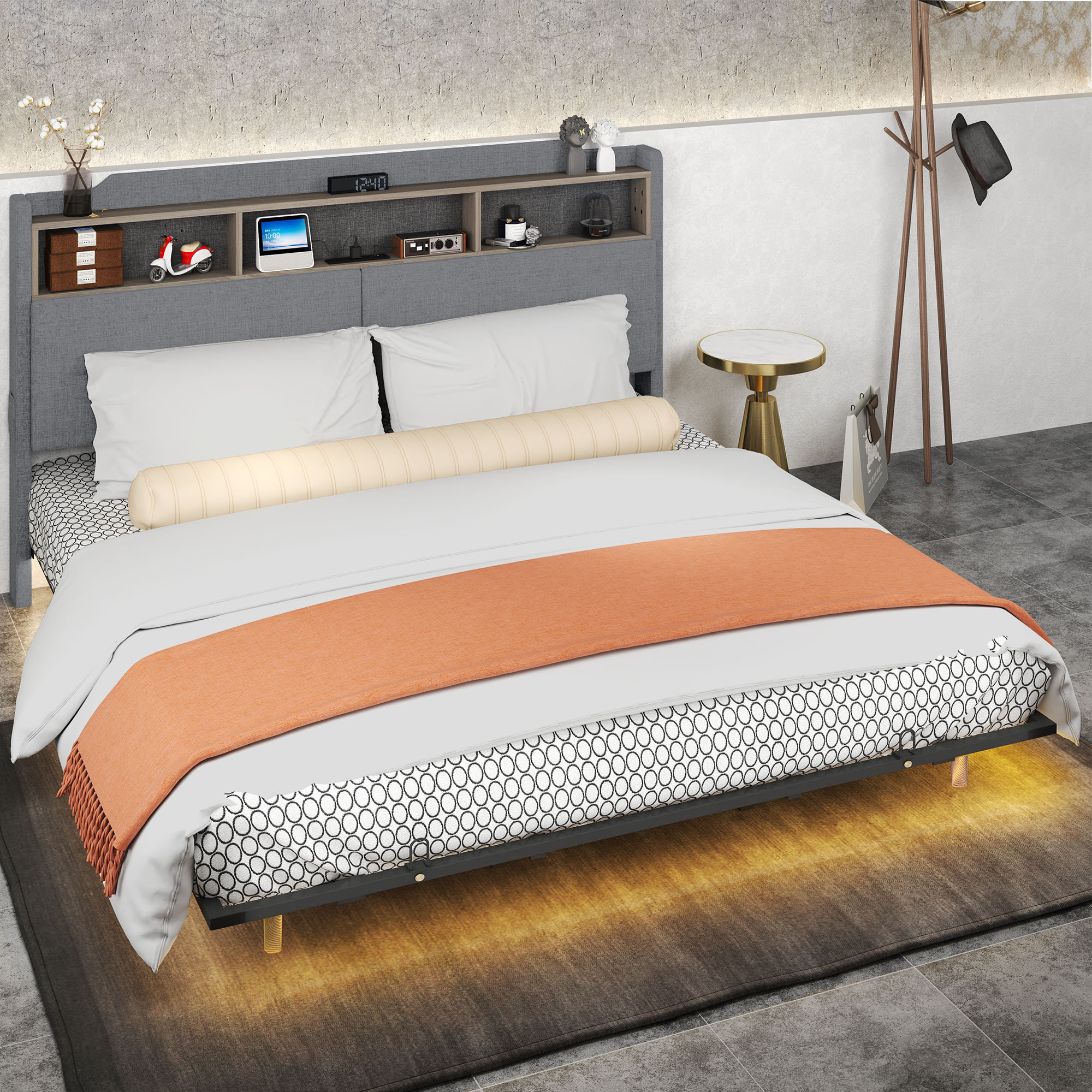 17 Stories Smart Floating Platform Bed | Wayfair