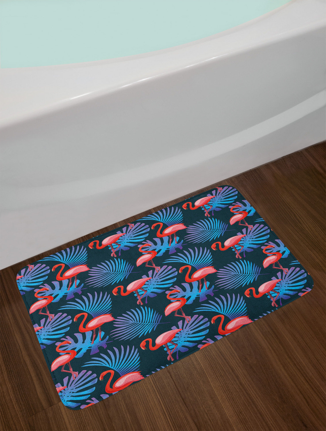 East Urban Home Flamingo Bath Rug | Wayfair