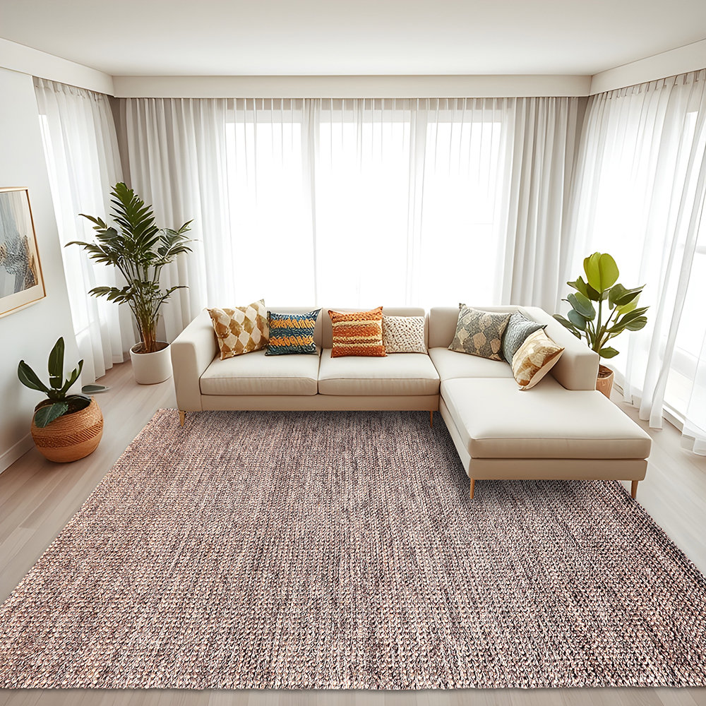 Tufty Home Bubble Moroccan Handmade Medium Pile Weave Coffee Taupe Wool ...