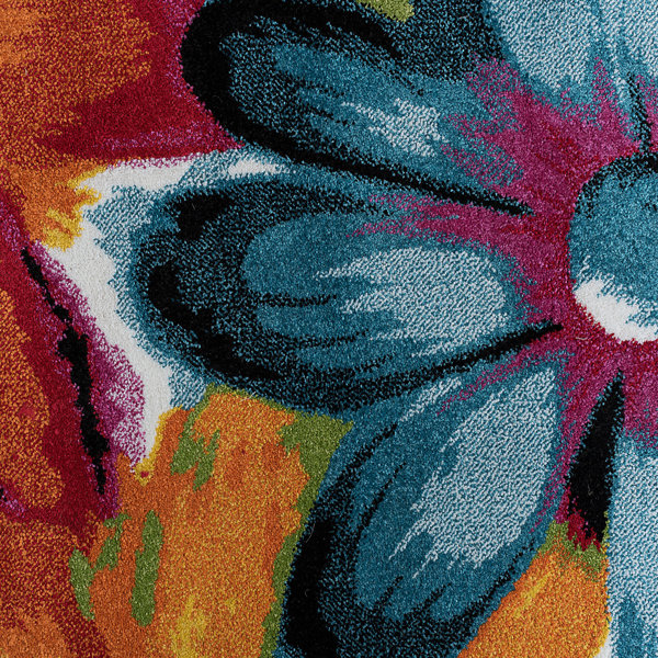 Latitude Run® Weisman Yellow/Blue Area Rug & Reviews | Wayfair