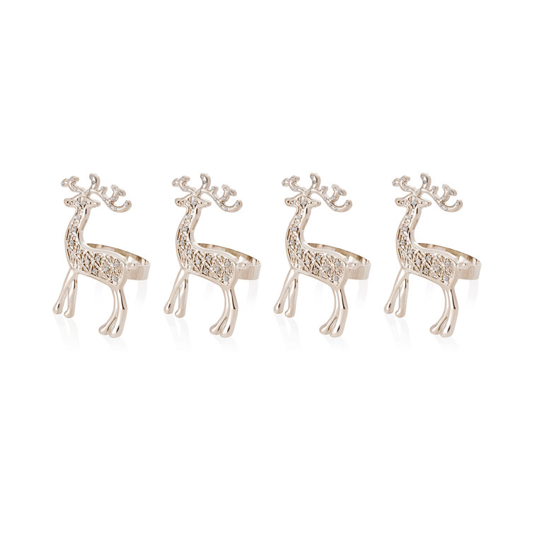 The Seasonal Aisle 8cm Reindeer Napkin Rings | Wayfair.co.uk