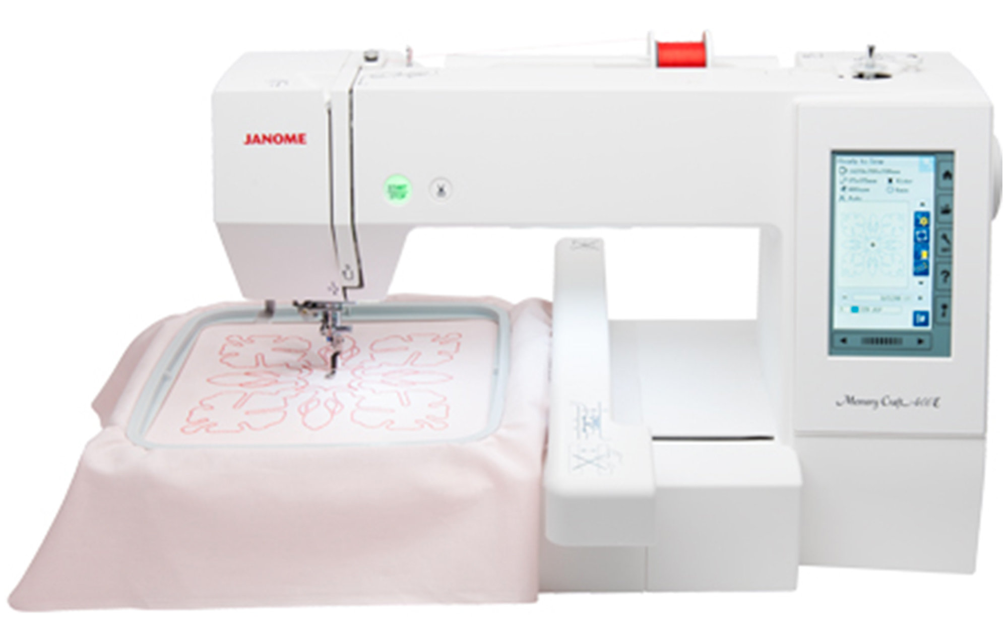 Janome Memory Craft 400e Computerized Embroidery Machine & Reviews ...
